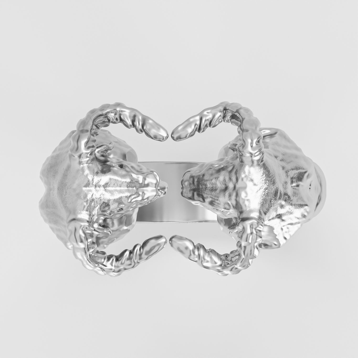 twin minotaur ring 3dprinting STL all sizes free 3D model 3D printable ...