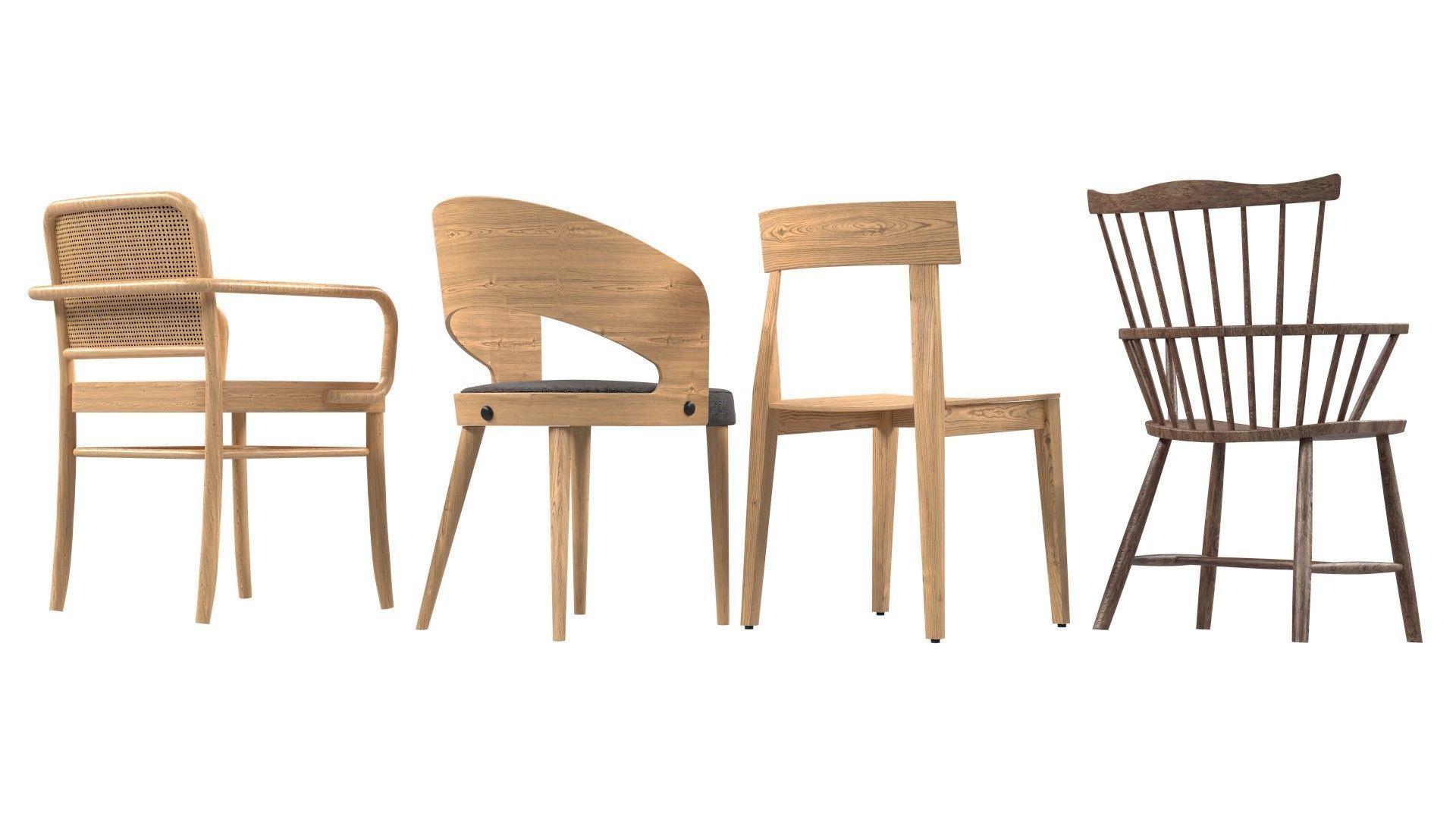 Classic Chairs Set free 3D model | CGTrader