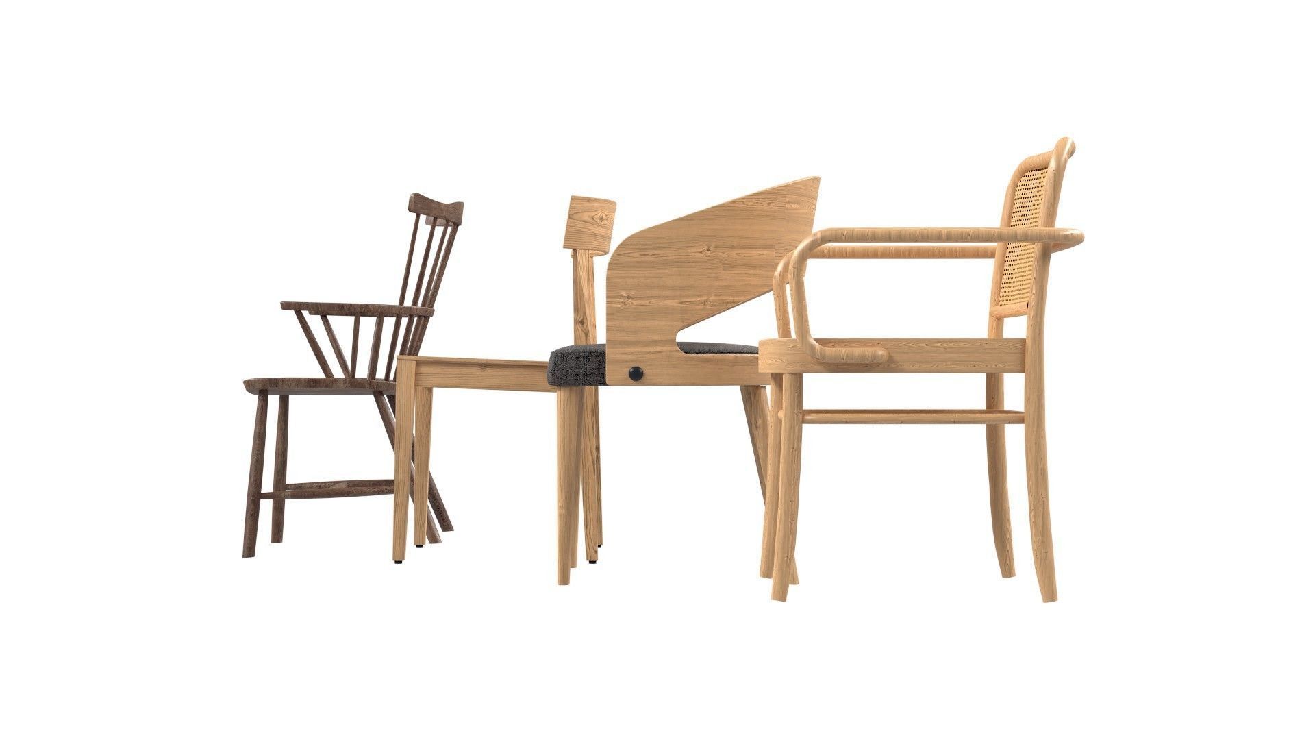 Classic Chairs Set free 3D model | CGTrader