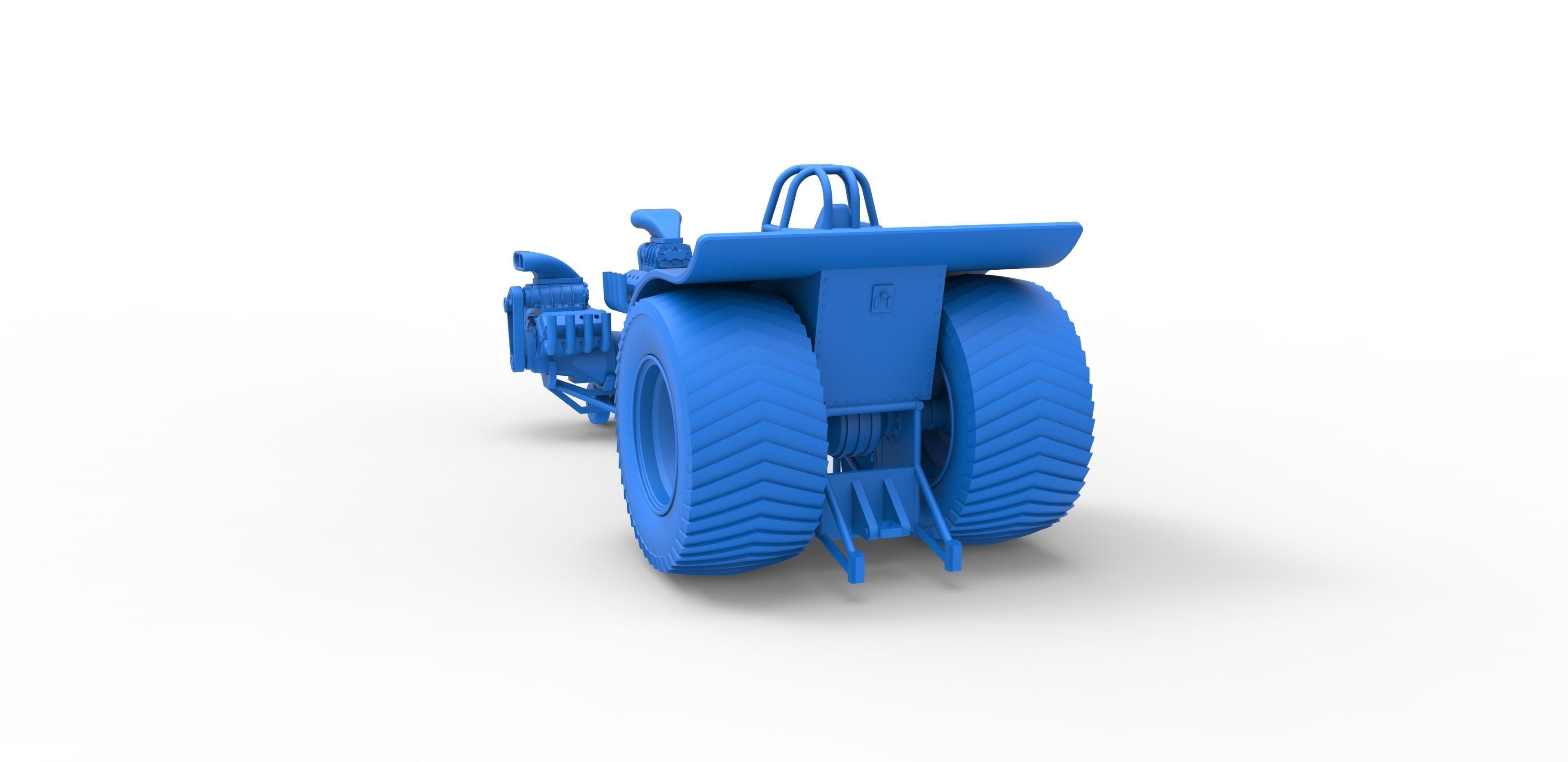 Pulling tractor with 3 engines V8 Version 6 Scale 1 to 25 3D model 3D ...