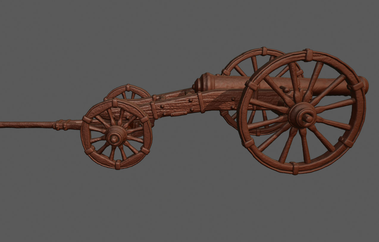 Historical Cannon 3D Print 3D model 3D printable | CGTrader