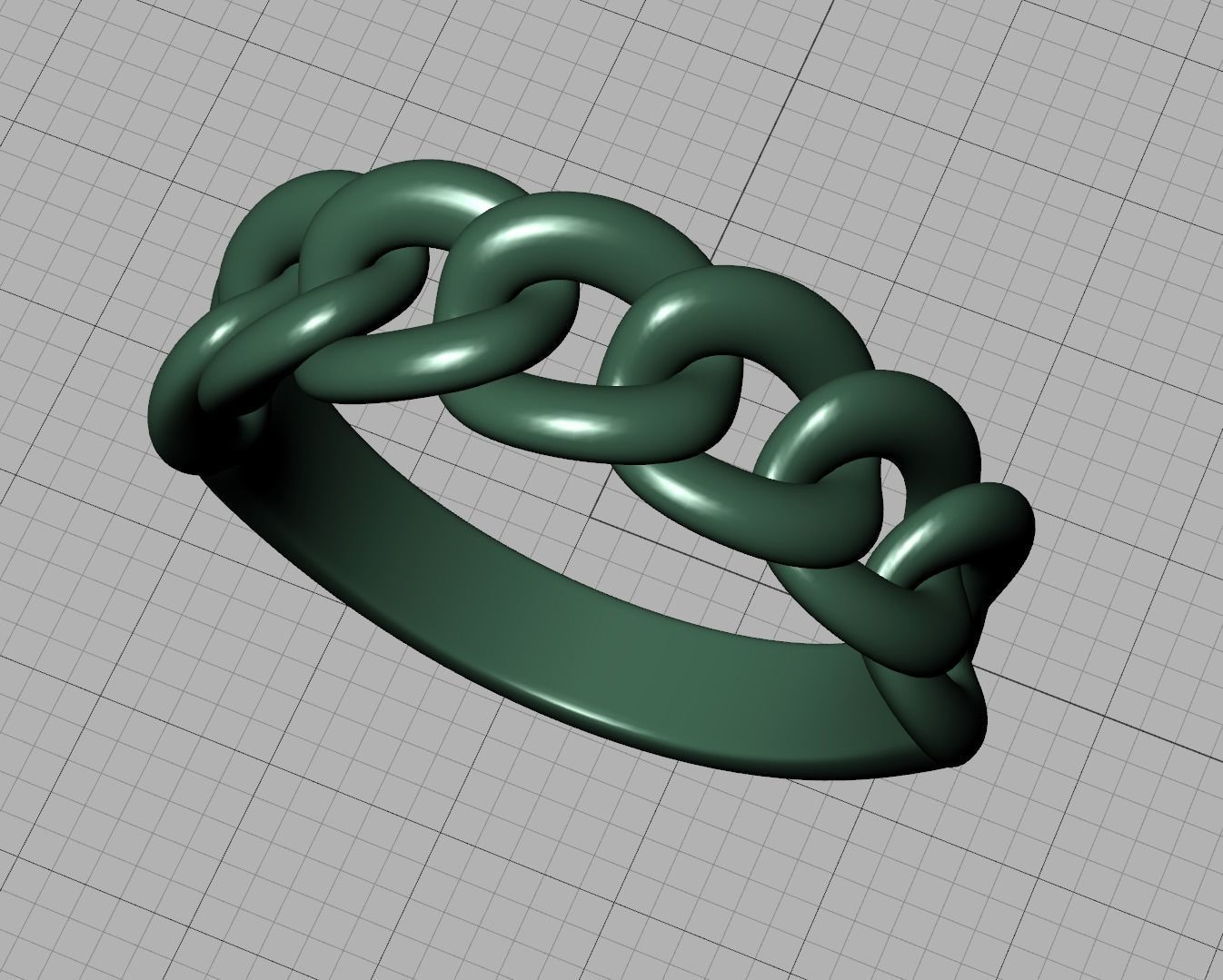 New Cuban Link Chain Ring Stackable Ring 7mm wide 3D model 3D printable ...