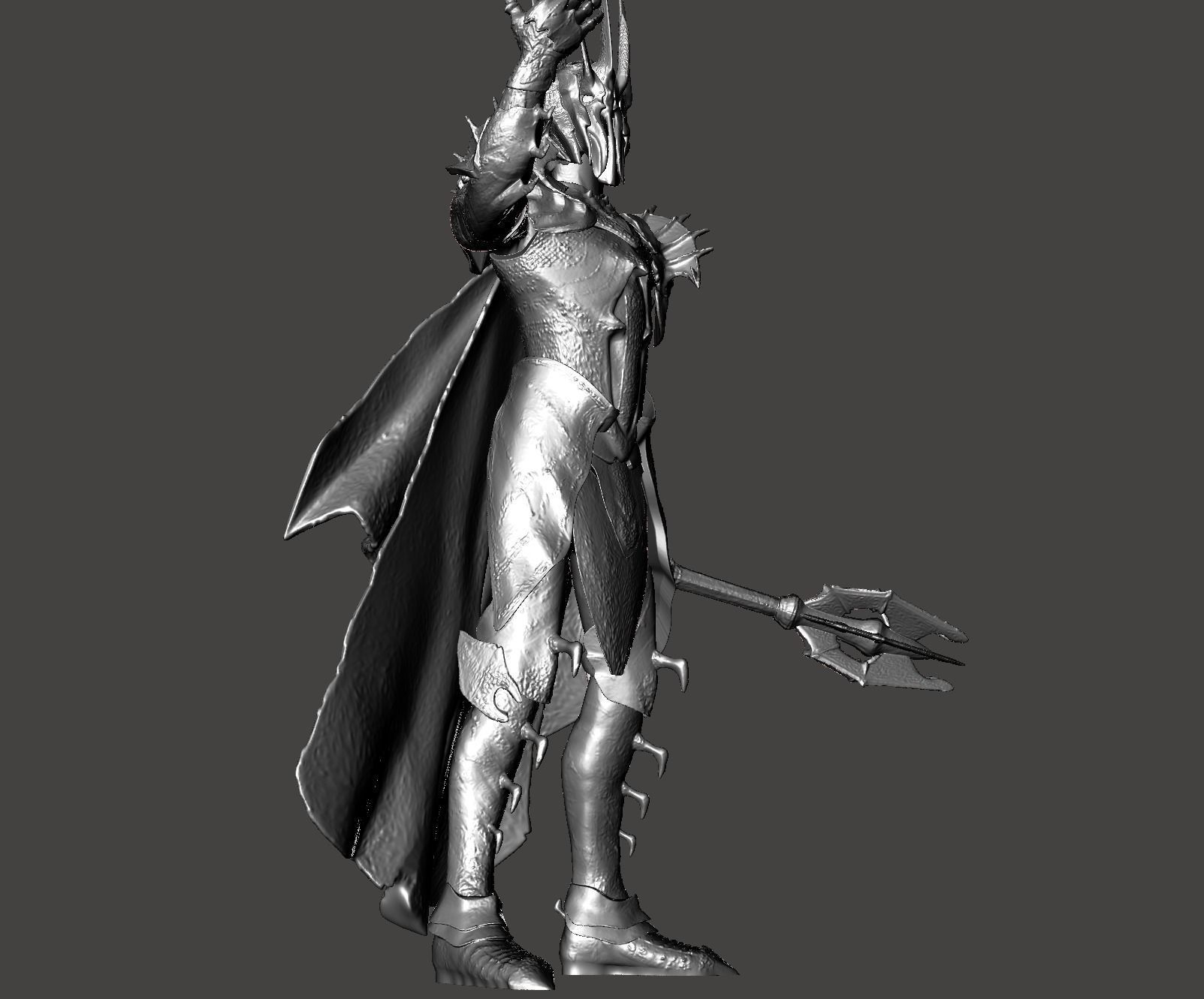 SAURON THE DARK LORD LOTR LORD OF THE RINGS HI-POLY STL 3D model 3D ...