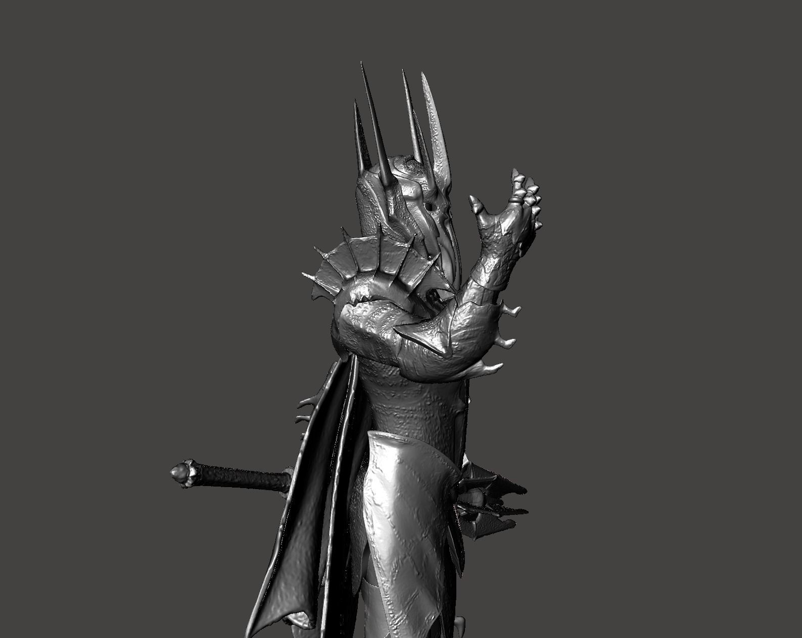 SAURON THE DARK LORD LOTR LORD OF THE RINGS HI-POLY STL 3D model 3D ...