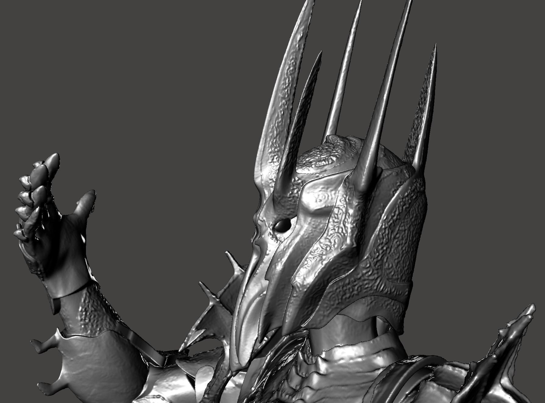 SAURON THE DARK LORD LOTR LORD OF THE RINGS HI-POLY STL 3D model 3D ...