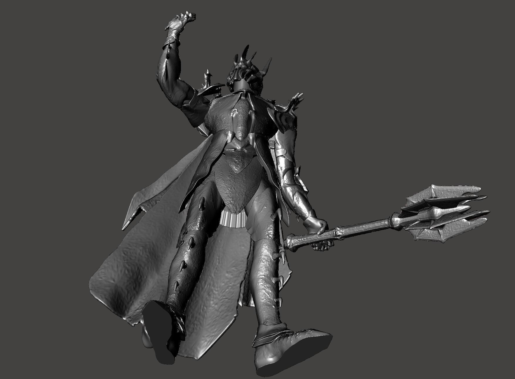 SAURON THE DARK LORD LOTR LORD OF THE RINGS HI-POLY STL 3D model 3D ...