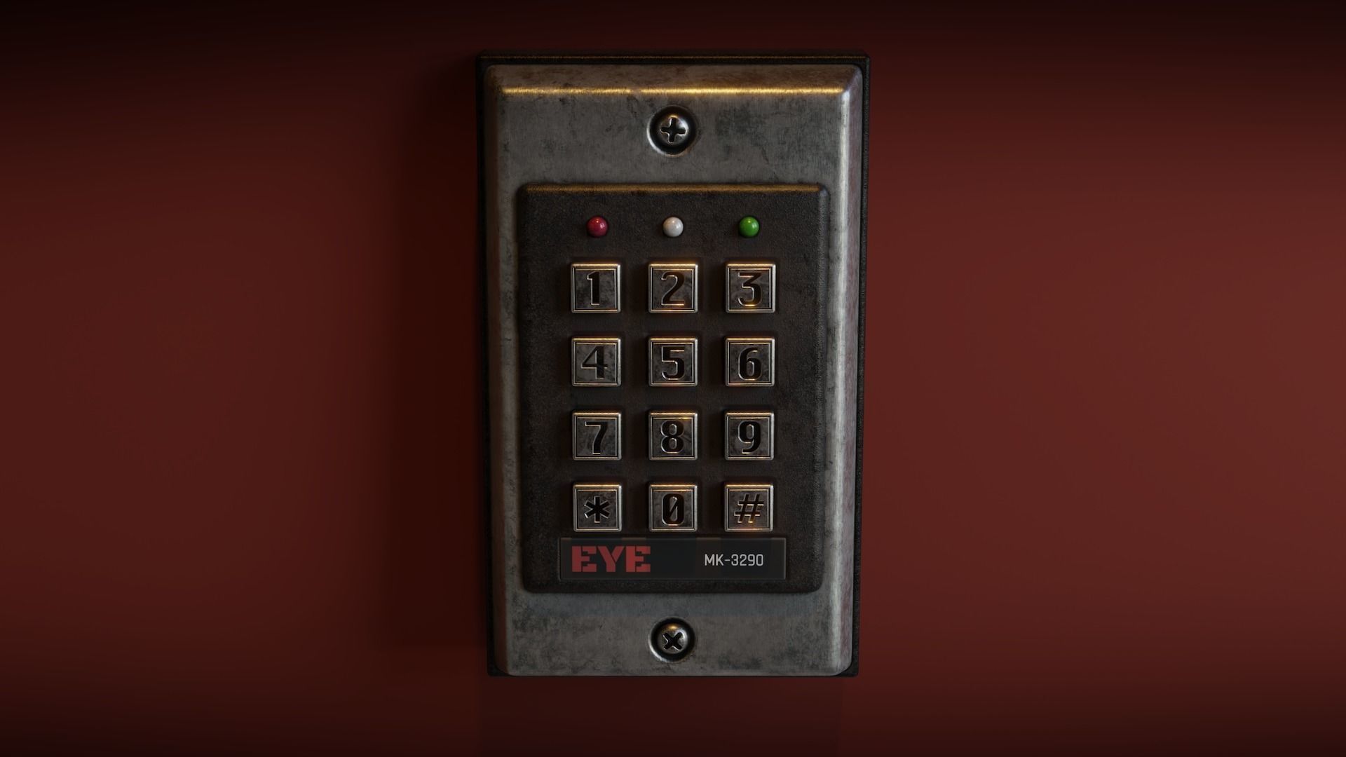 3D model Keypad Lock VR / AR / low-poly | CGTrader