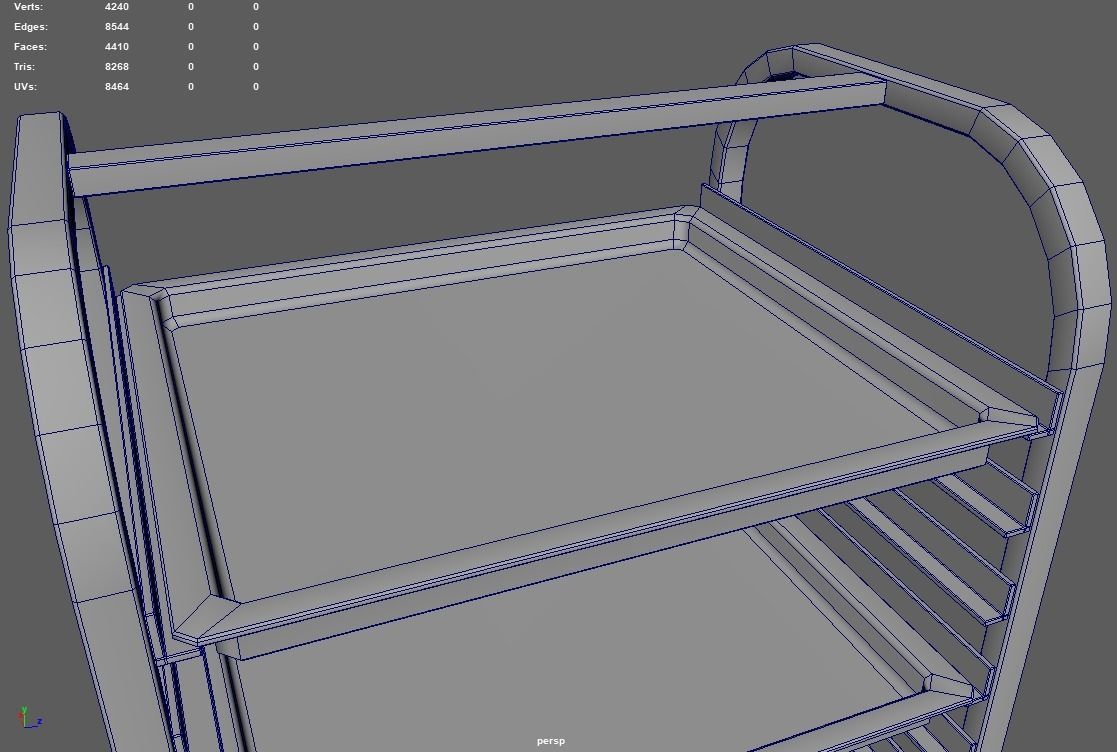 3D model Tray Rack Trolley VR / AR / low-poly | CGTrader