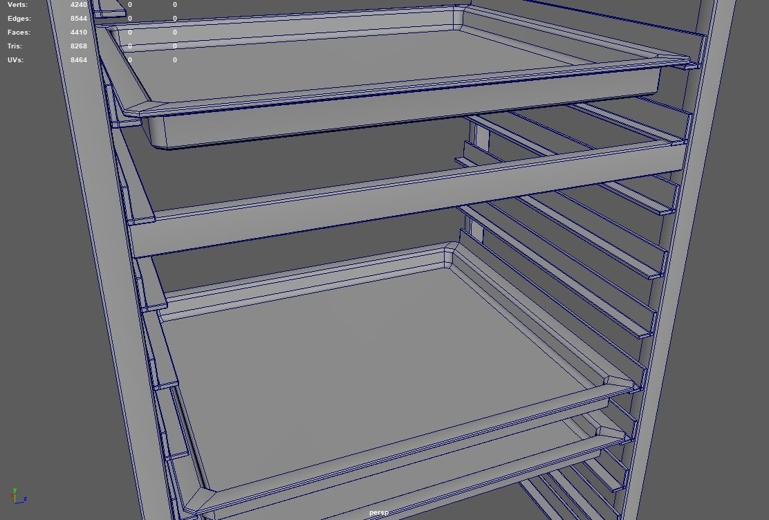 3D model Tray Rack Trolley VR / AR / low-poly | CGTrader