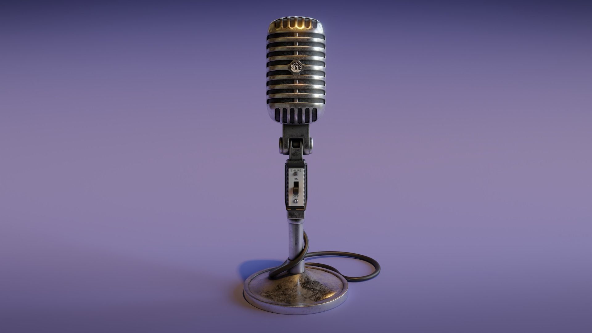 3D model Vintage Microphone VR / AR / low-poly | CGTrader