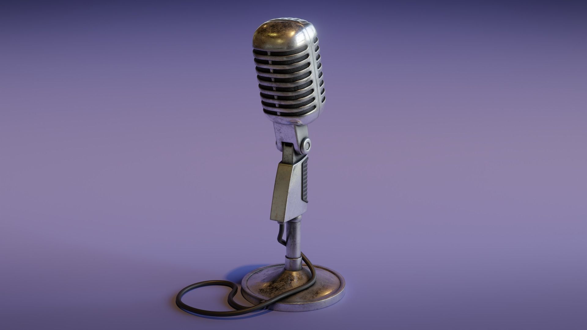 3D model Vintage Microphone VR / AR / low-poly | CGTrader