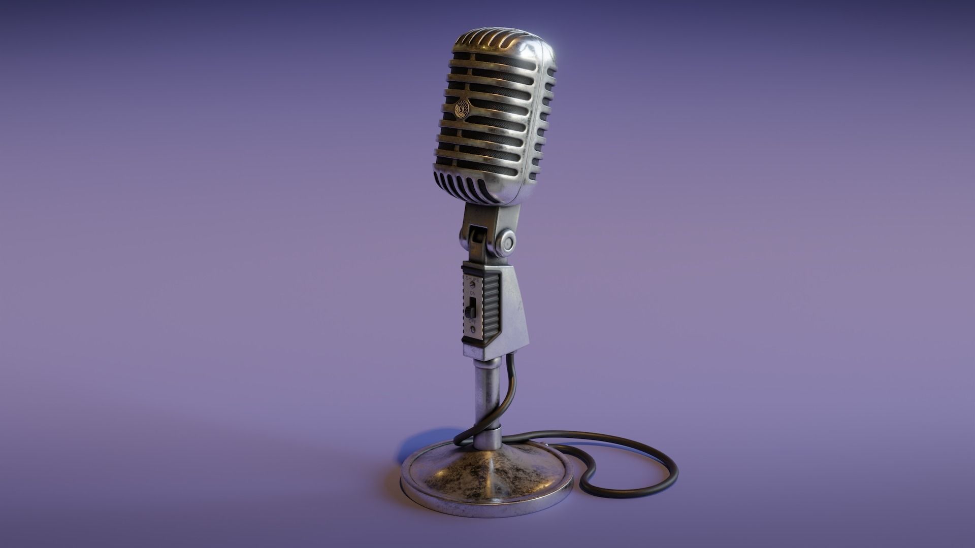 3D model Vintage Microphone VR / AR / low-poly | CGTrader