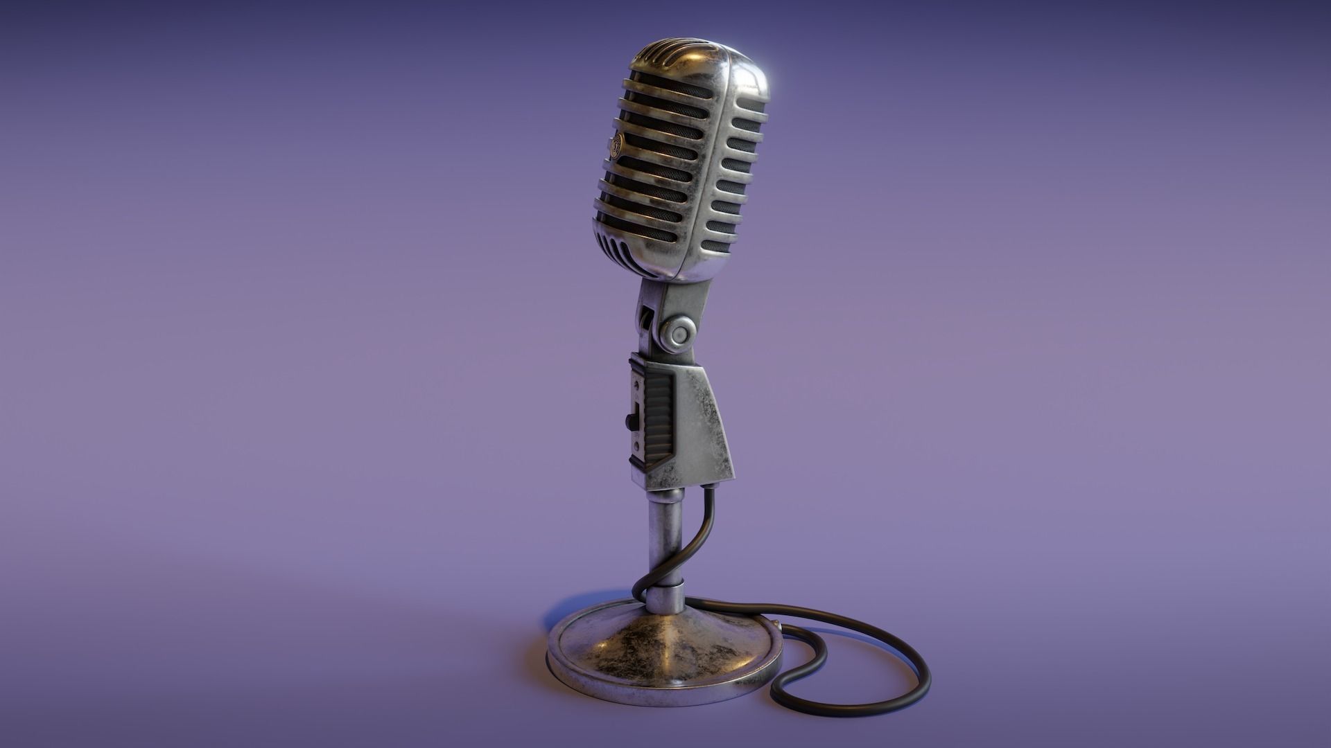 3D model Vintage Microphone VR / AR / low-poly | CGTrader