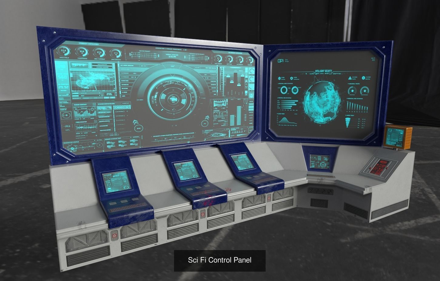 3D Model Collection Sci Fi Laboratory Assets Pack VR / AR / low-poly ...