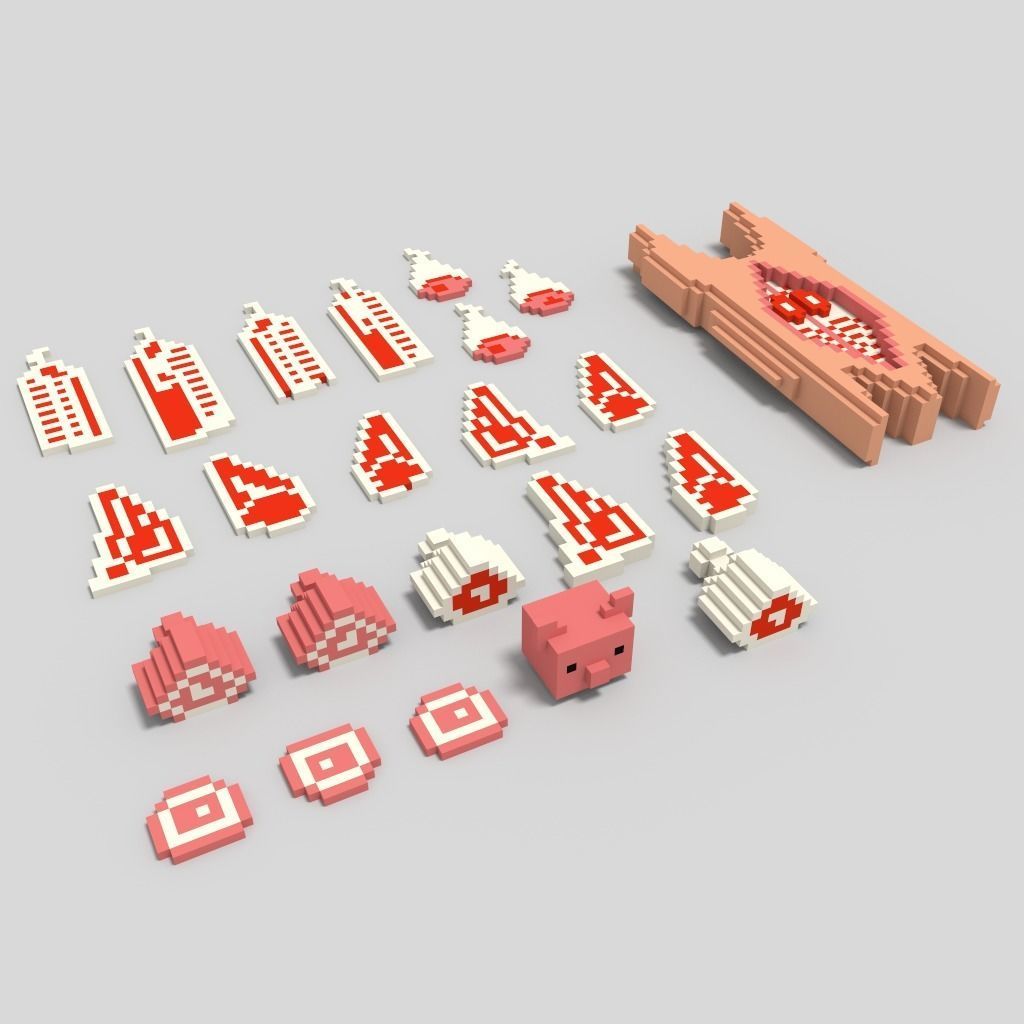 3D model The Raw Meat Collection VR / AR / low-poly | CGTrader