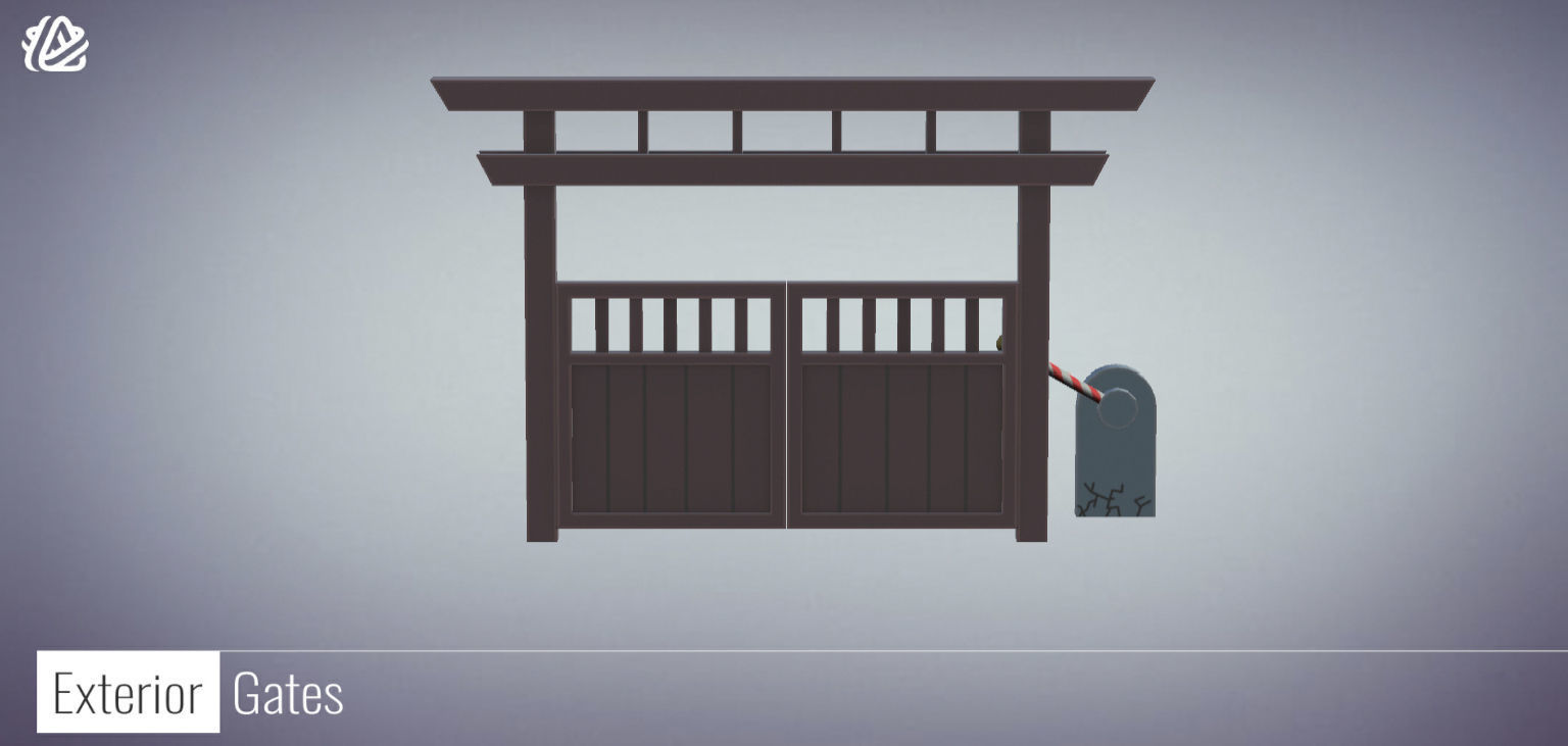3D model 3D Gates - Exterior VR / AR / low-poly | CGTrader