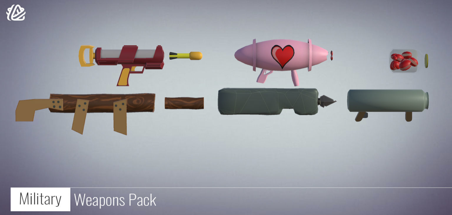 3D model 3D Weapons Pack - Military Weapons VR / AR / low-poly | CGTrader