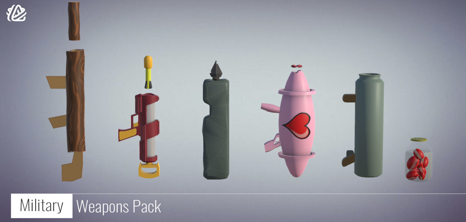 3D model 3D Weapons Pack - Military Weapons VR / AR / low-poly | CGTrader