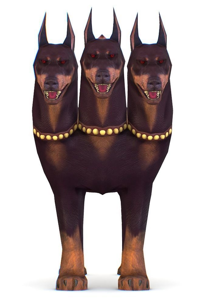 3D model LowPoly Three-headed Cerberus Dog Cerber 3D Model VR / AR ...