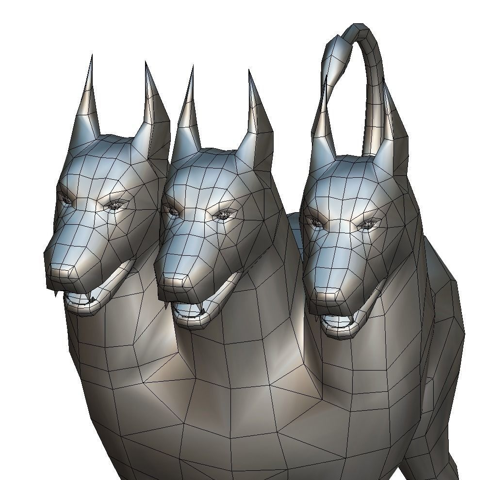 3D model LowPoly Three-headed Cerberus Dog Cerber 3D Model VR / AR ...