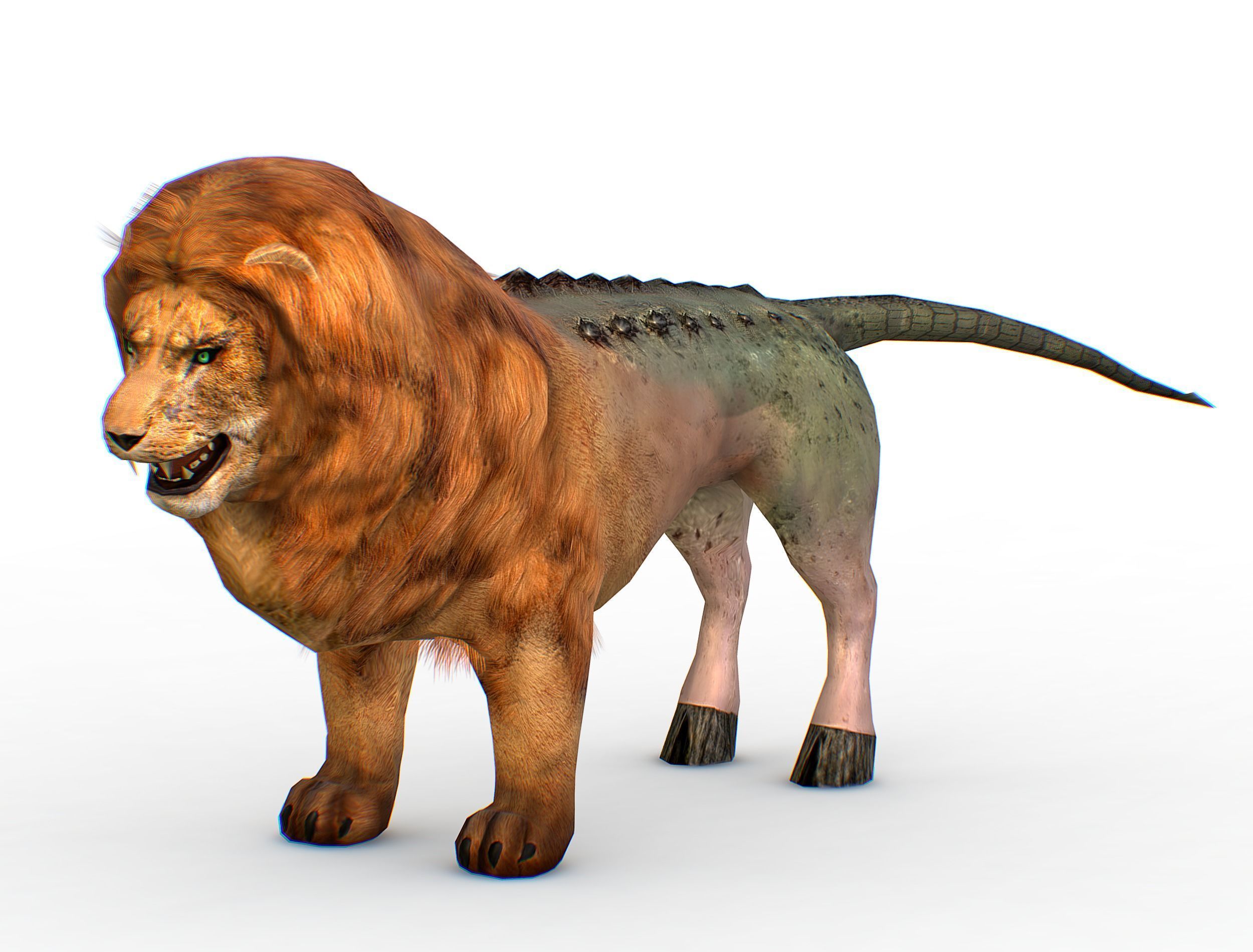 3D model LowPoly Chimera Fire Breathing Monster 3D Model VR / AR / low ...