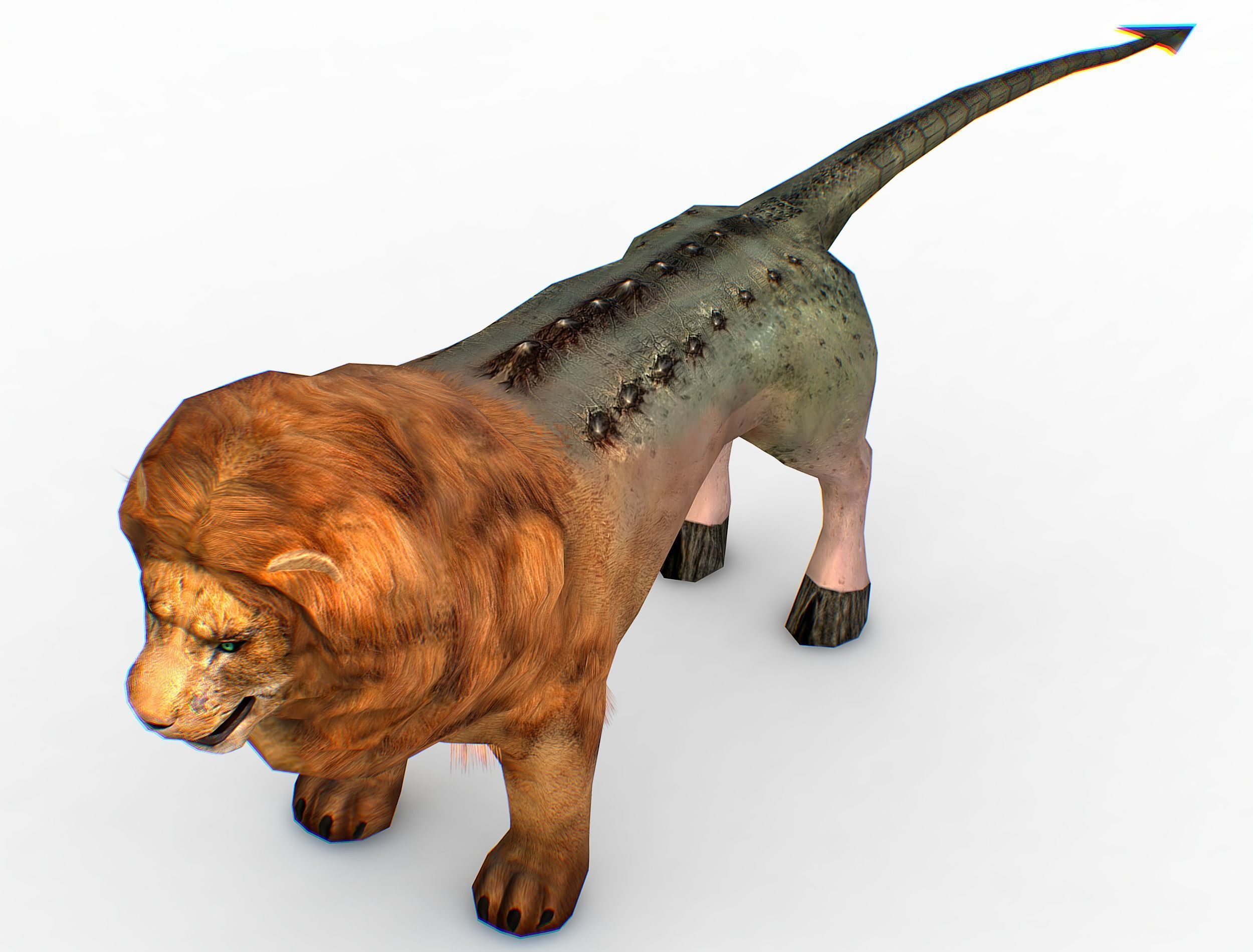 3D model LowPoly Chimera Fire Breathing Monster 3D Model VR / AR / low ...