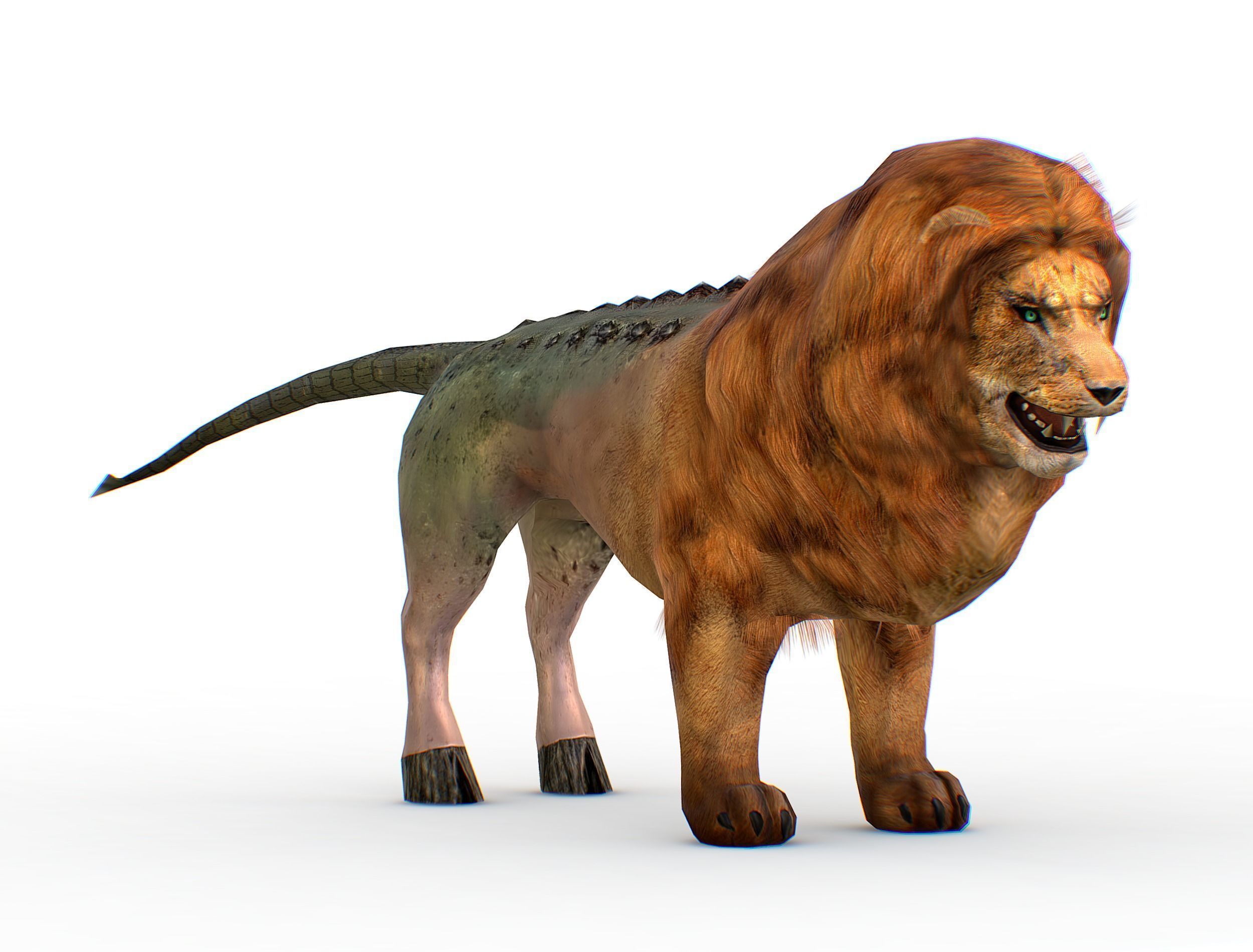 3D model LowPoly Chimera Fire Breathing Monster 3D Model VR / AR / low ...