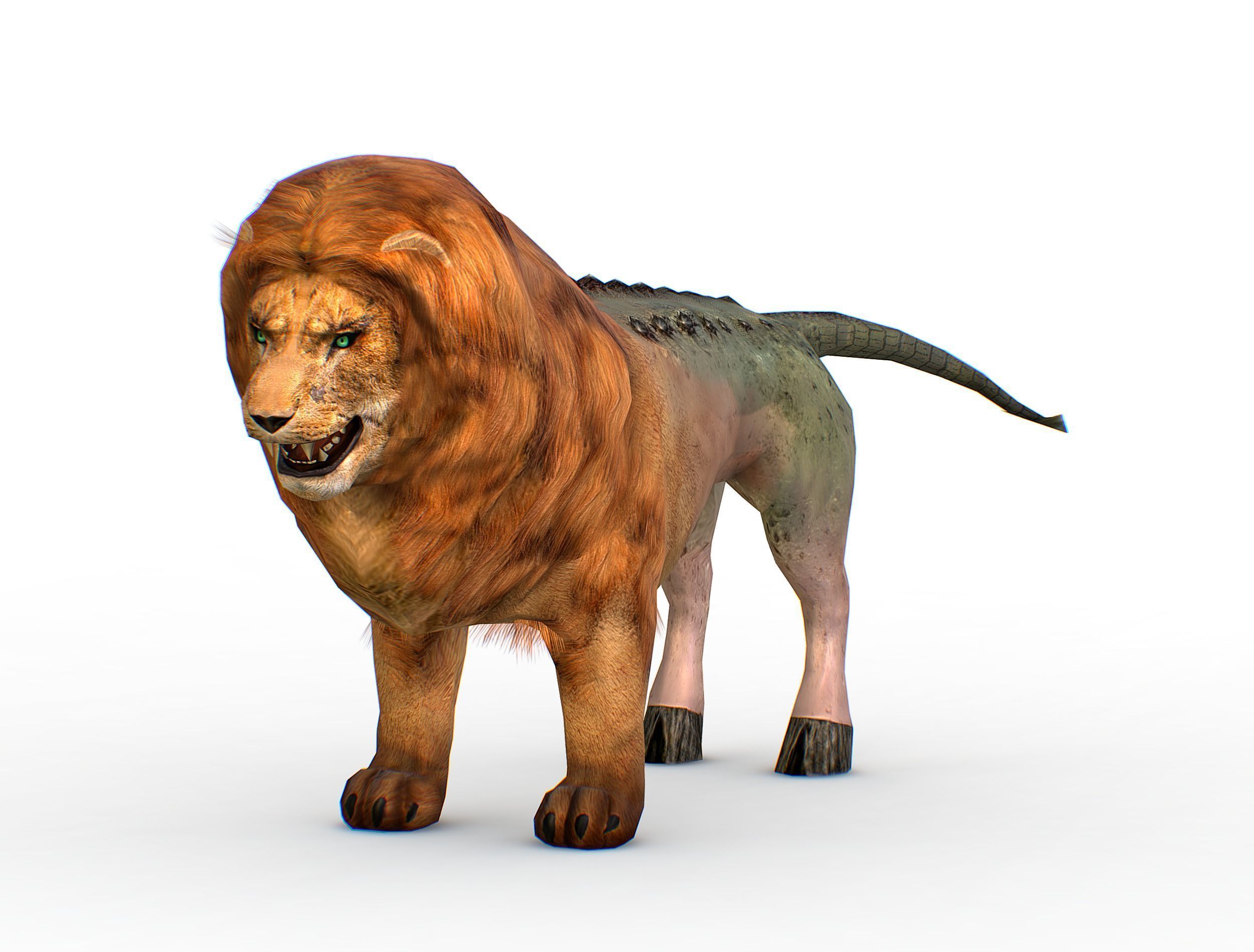 3D model LowPoly Chimera Fire Breathing Monster 3D Model VR / AR / low ...