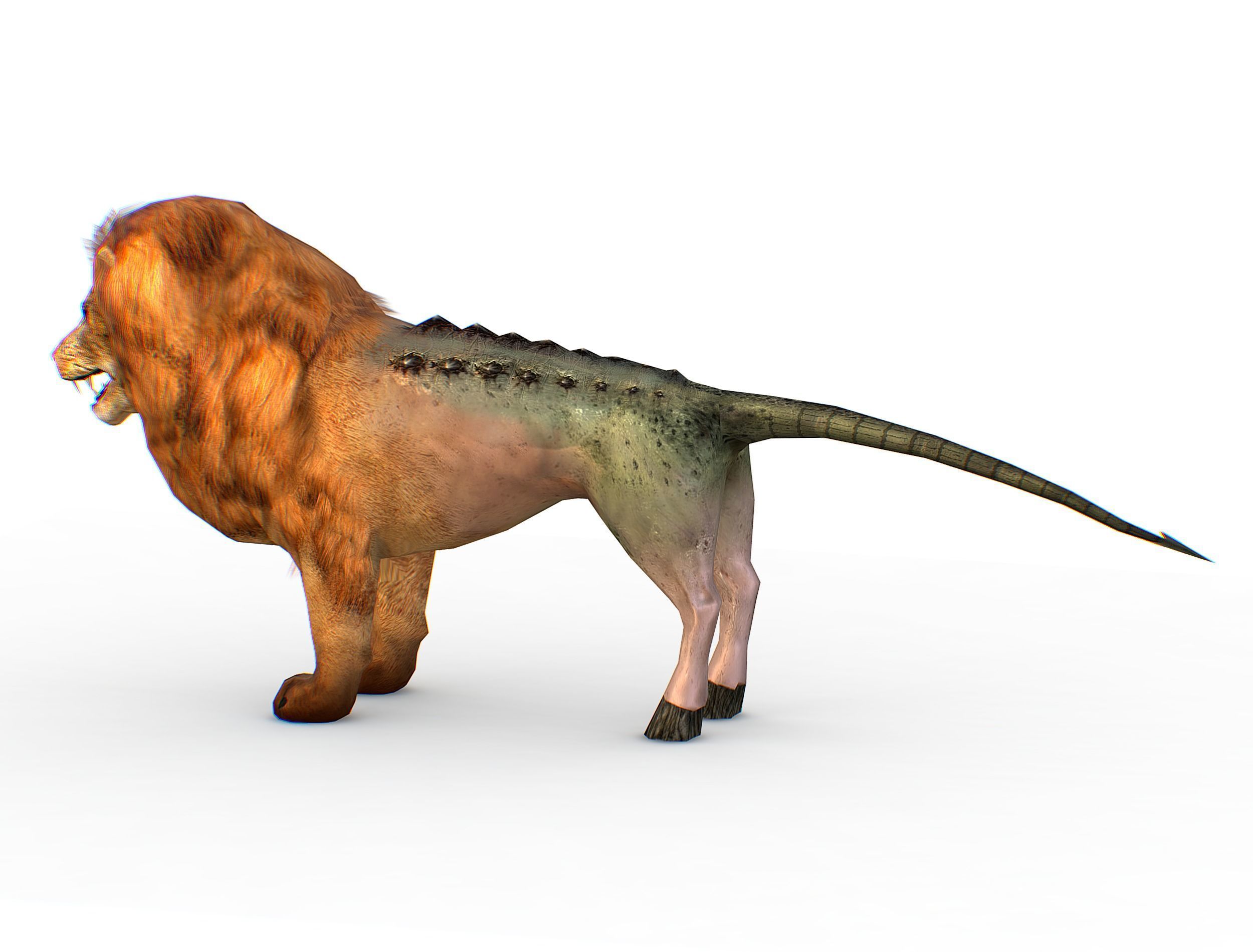 3D model LowPoly Chimera Fire Breathing Monster 3D Model VR / AR / low ...