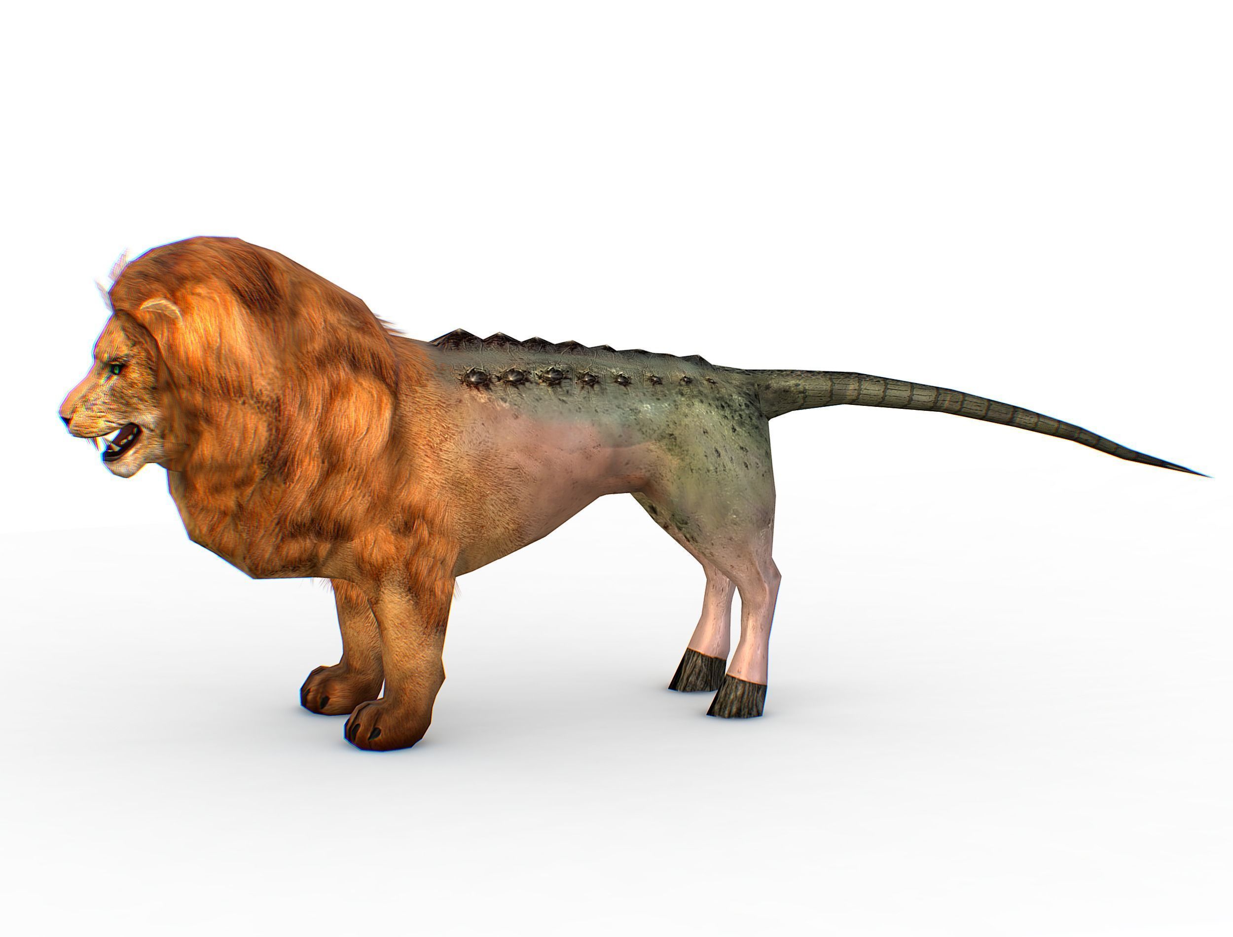 3D model LowPoly Chimera Fire Breathing Monster 3D Model VR / AR / low ...