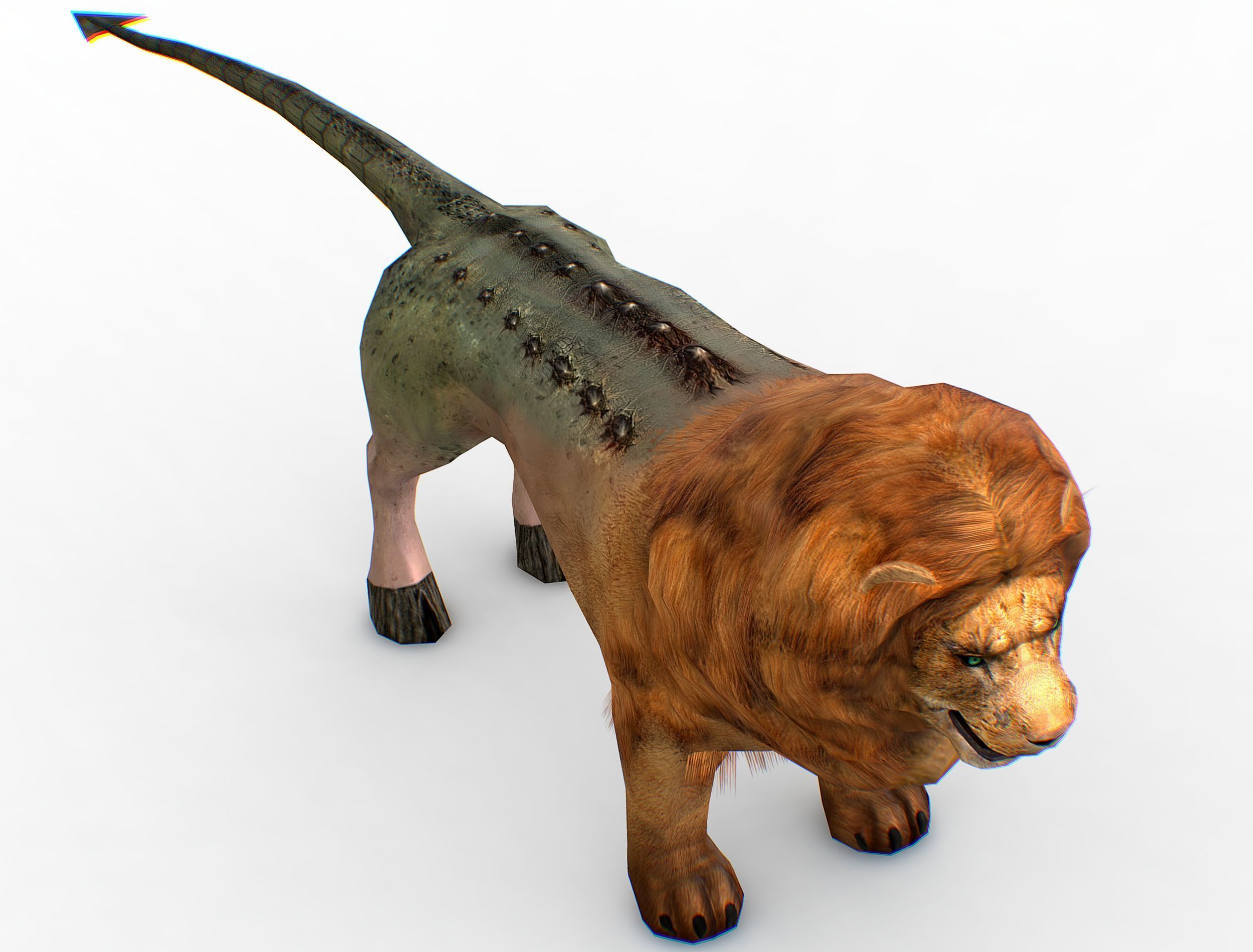 3D model LowPoly Chimera Fire Breathing Monster 3D Model VR / AR / low ...