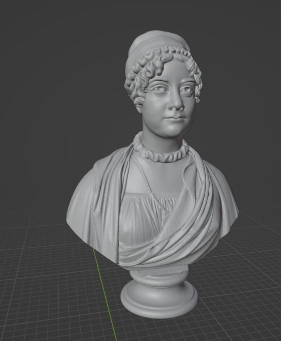 Jane Austen 3D model 3D printable | CGTrader