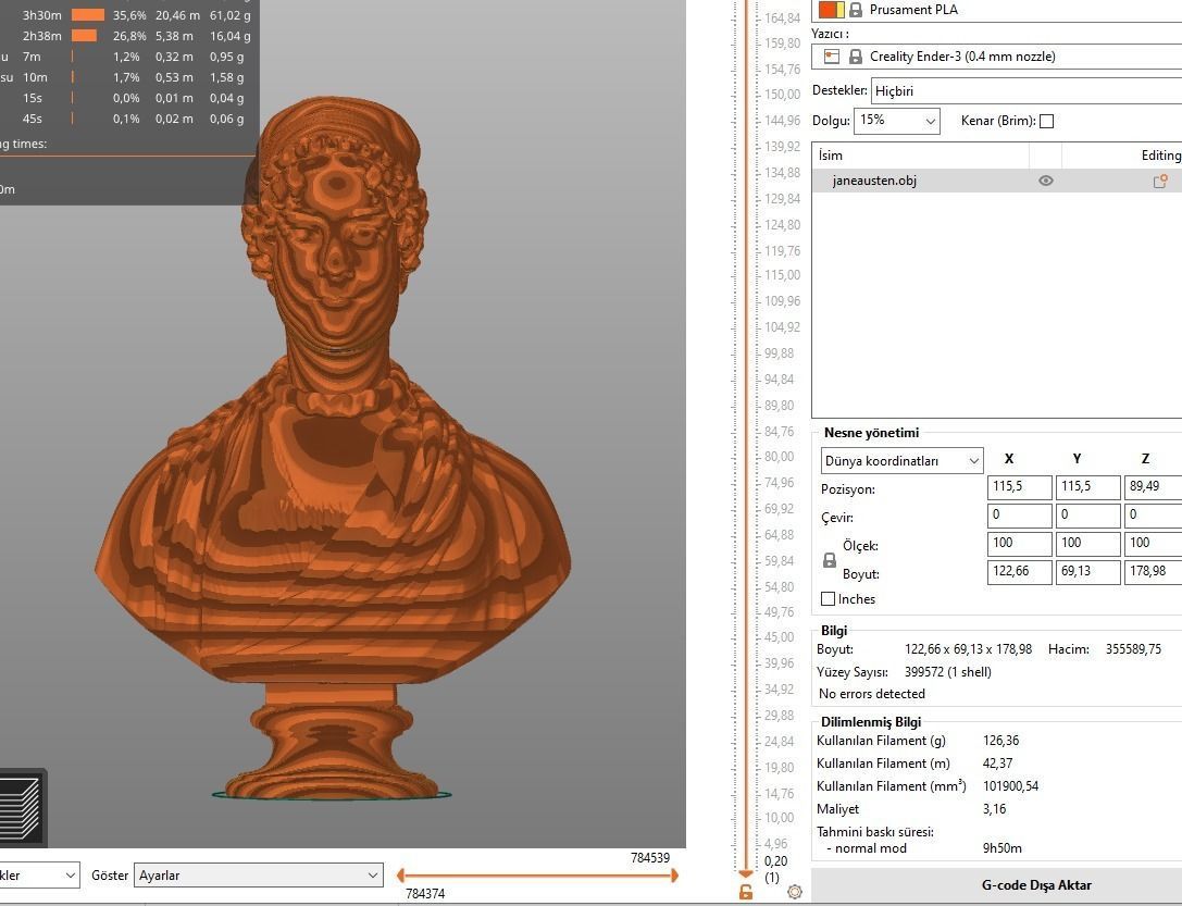 Jane Austen 3D model 3D printable | CGTrader
