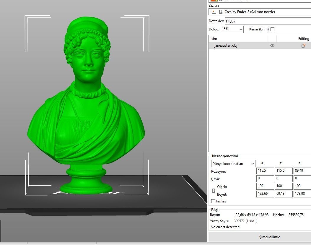 Jane Austen 3D model 3D printable | CGTrader