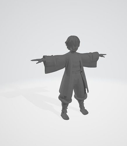 Zenitsu boy in robe free 3D model | CGTrader