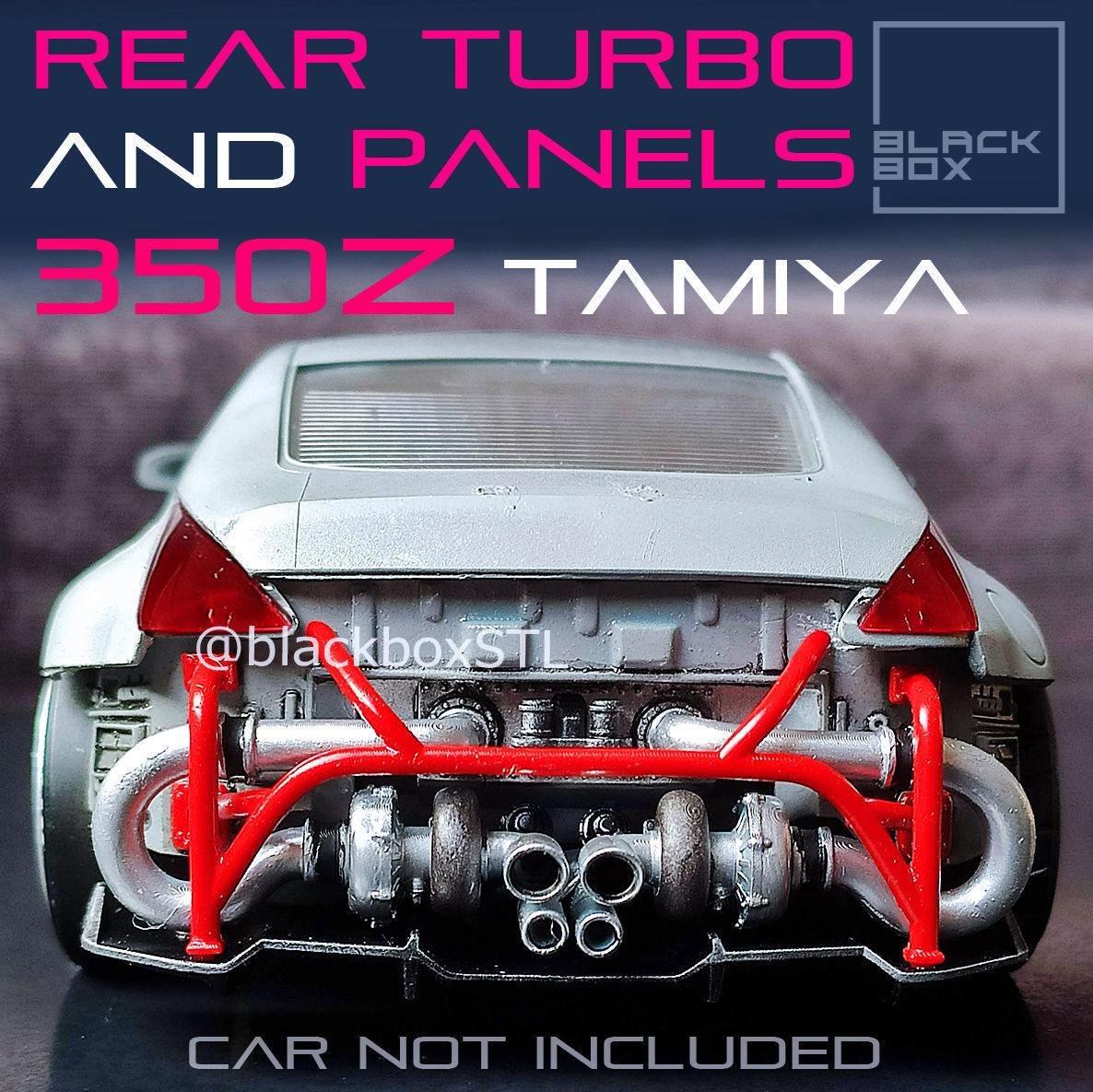 Rear Mounted Turbos with rear panels For 350Z Tamiya 1-24 3D model 3D ...