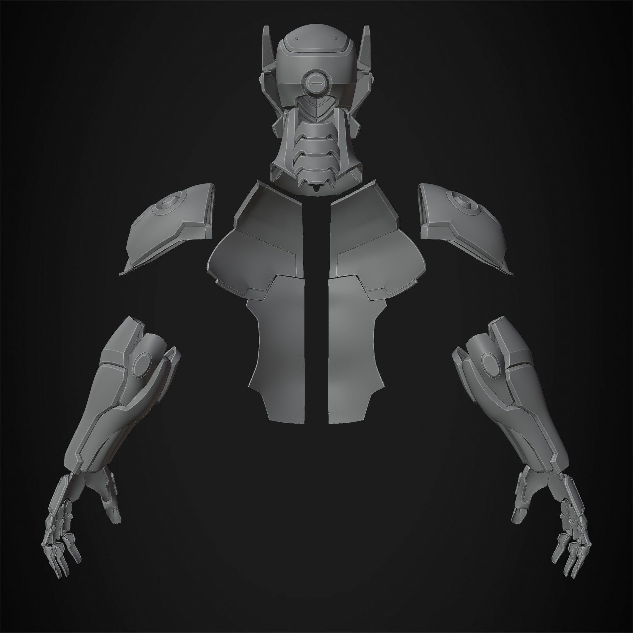 Overwatch 2 Genji Armor and Helmet for Cosplay 3D model 3D printable ...