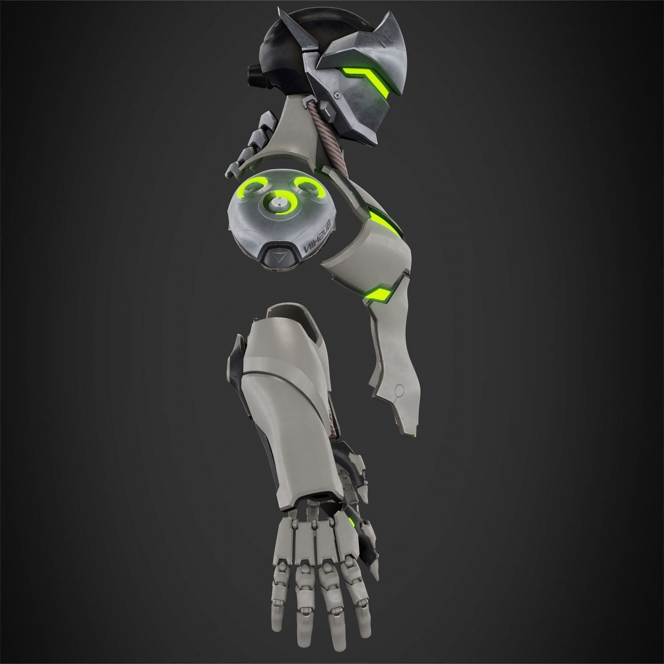 Overwatch 2 Genji Armor and Helmet for Cosplay 3D model 3D printable ...