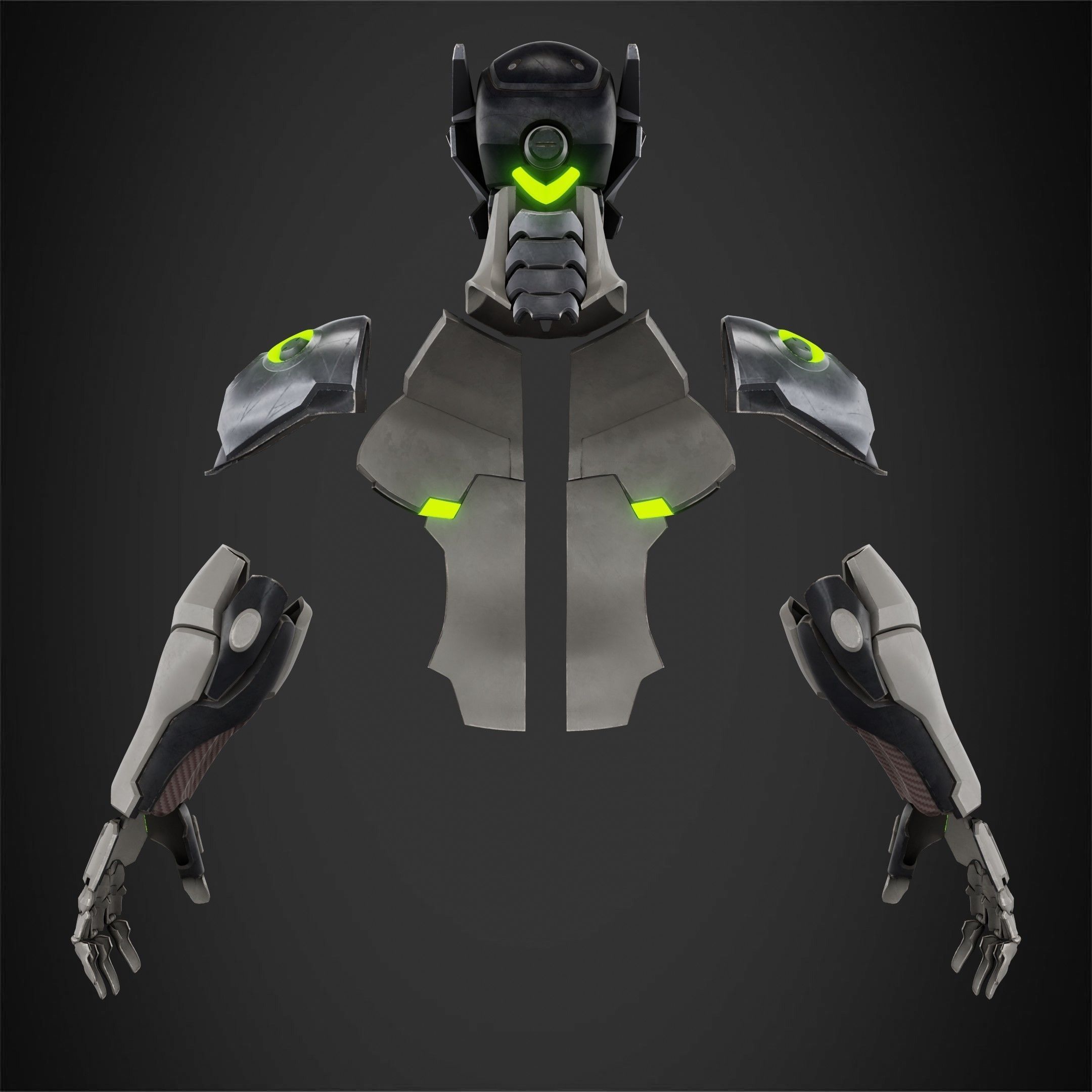 Overwatch 2 Genji Armor and Helmet for Cosplay 3D model 3D printable ...