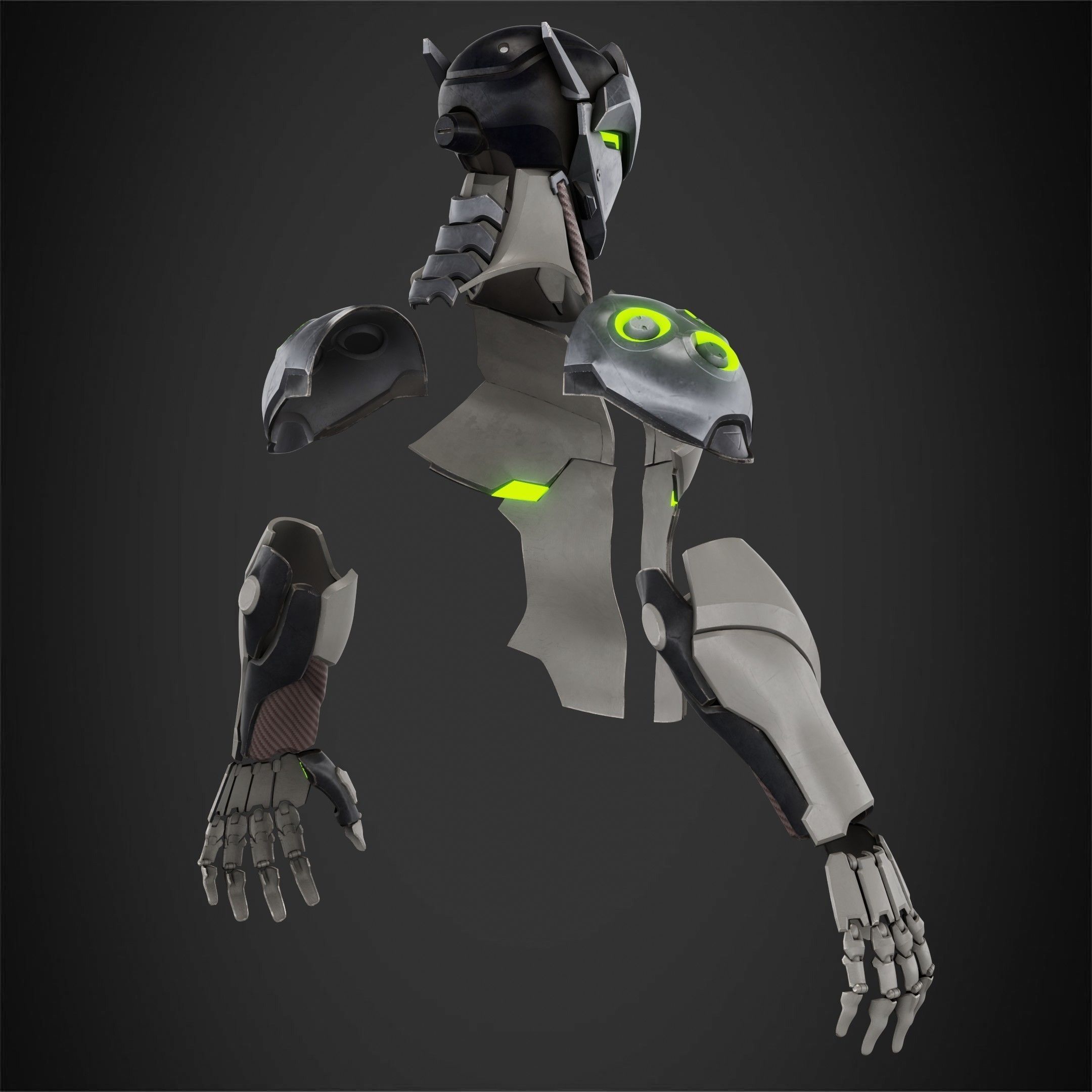 Overwatch 2 Genji Armor and Helmet for Cosplay 3D model 3D printable ...