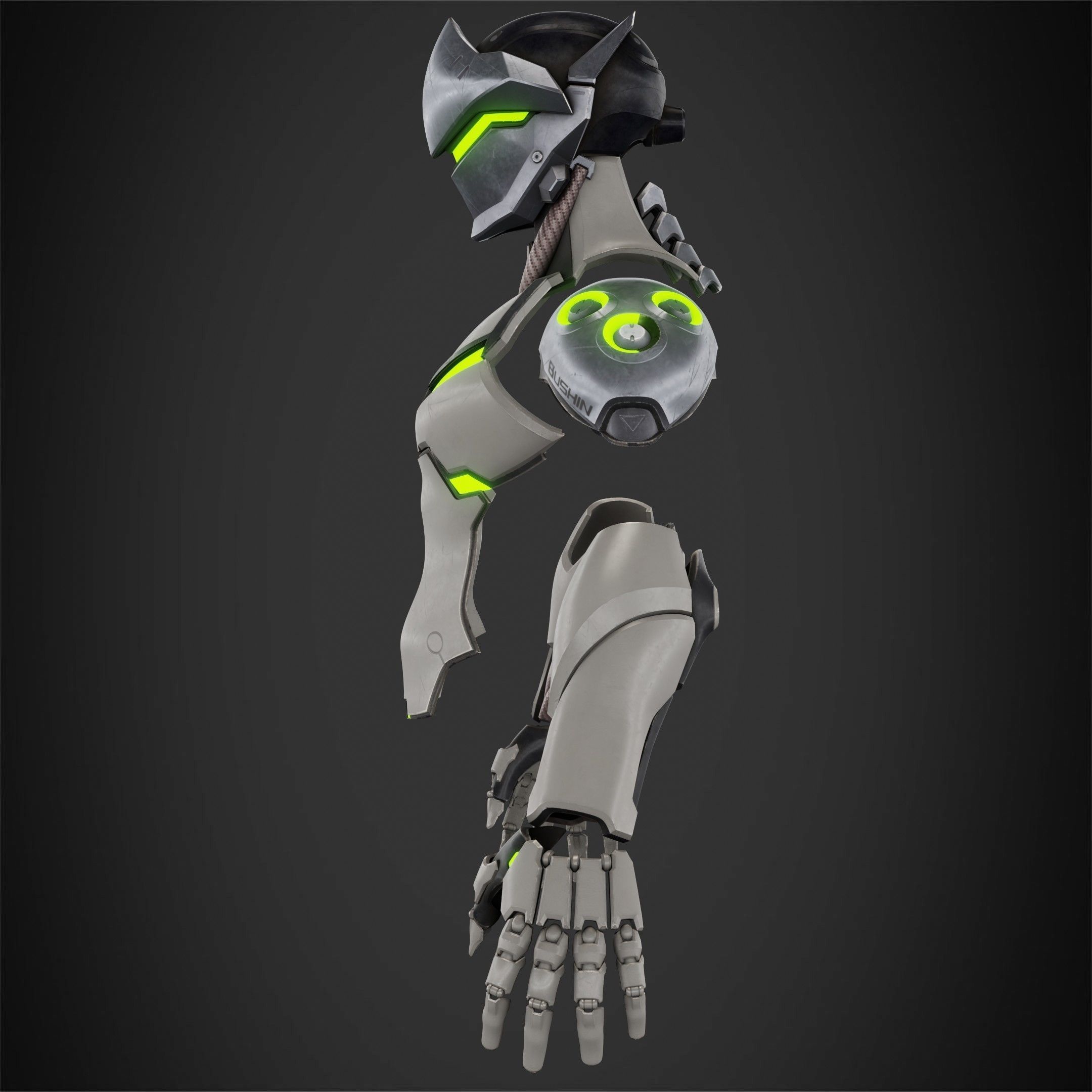 Overwatch 2 Genji Armor and Helmet for Cosplay 3D model 3D printable ...