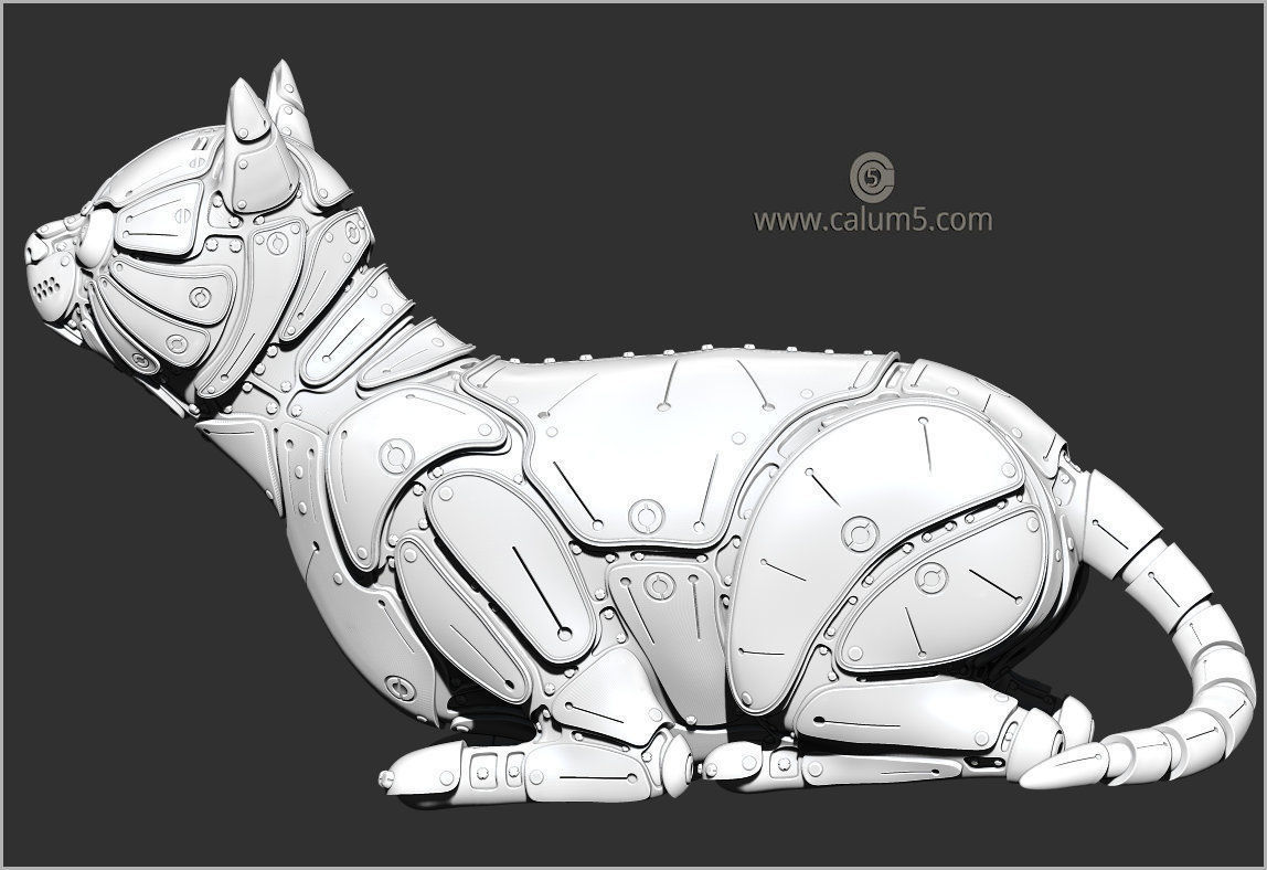 KIT - E cat 3D model 3D printable | CGTrader