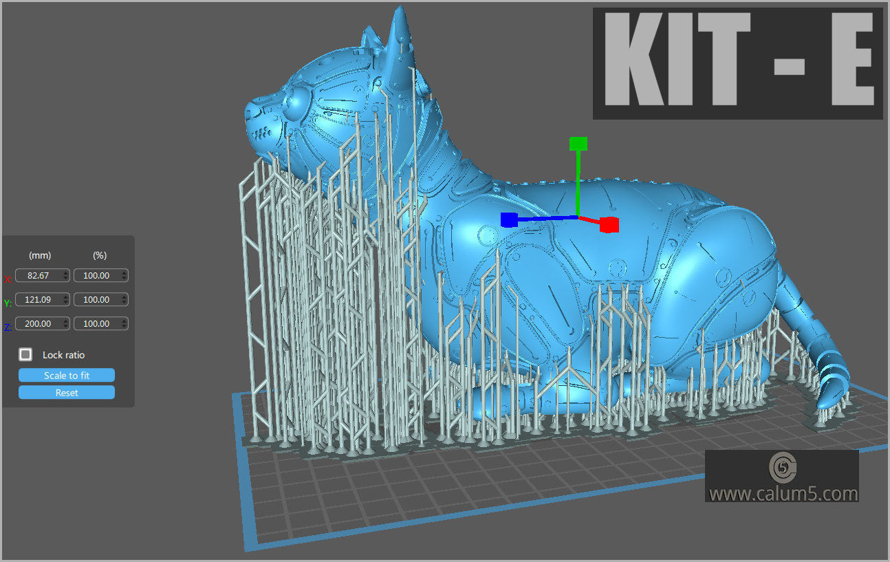 KIT - E cat 3D model 3D printable | CGTrader