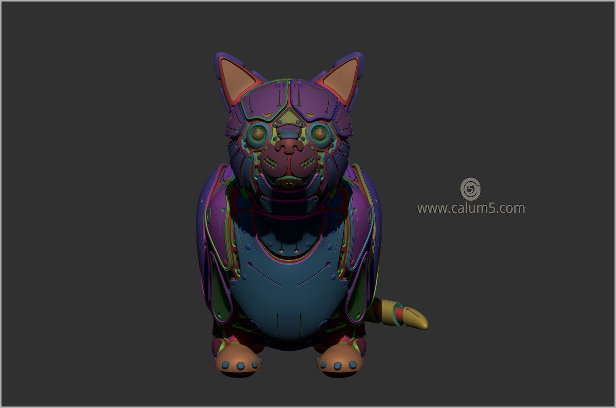 KIT - E cat 3D model 3D printable | CGTrader