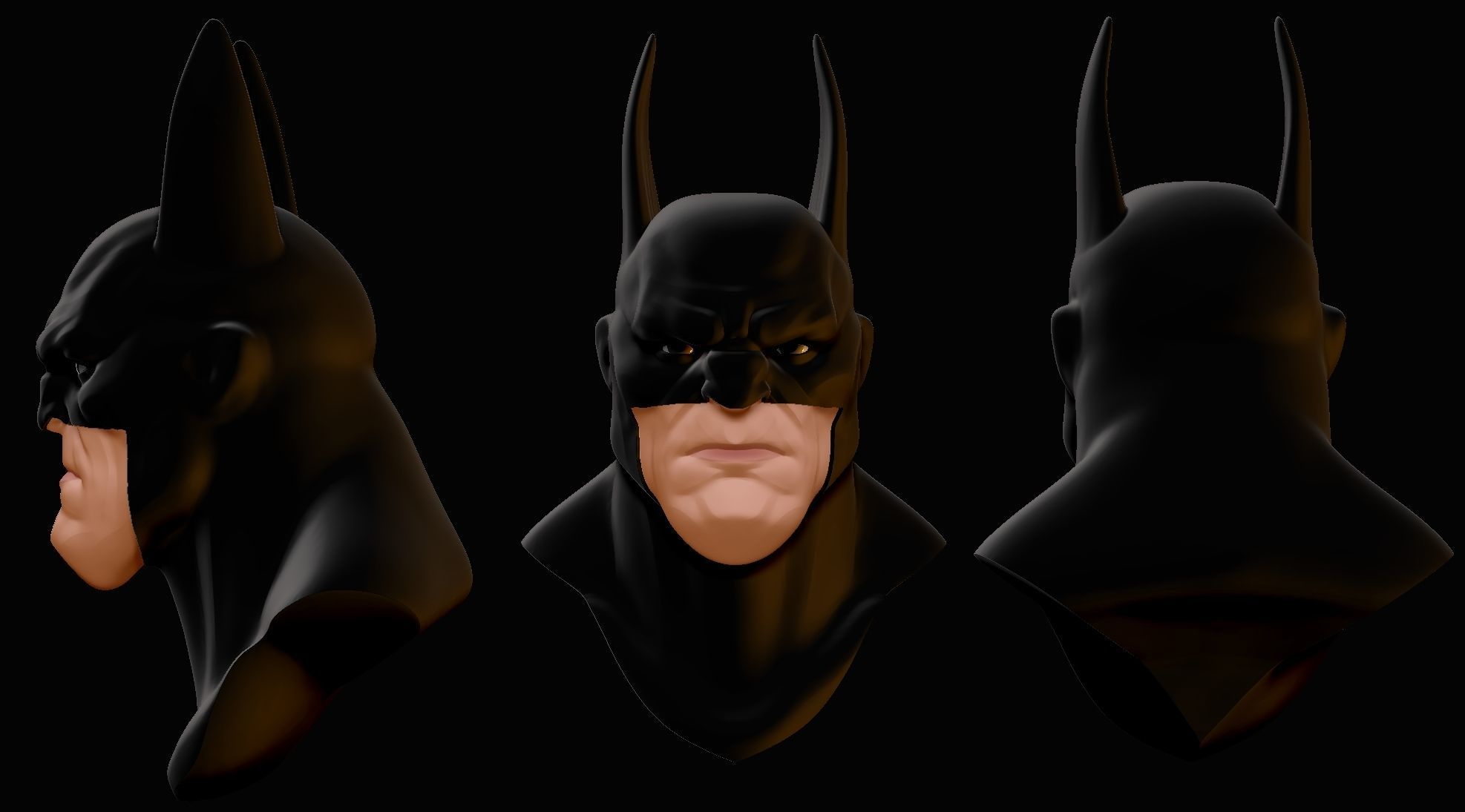 Stylized Batman Head - The Dark Knight 3D model 3D printable | CGTrader