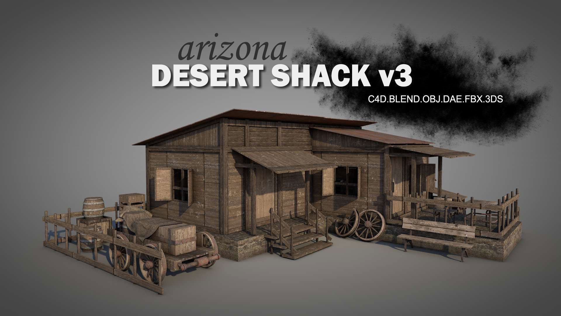 Arizona Desert Shack v3 3D model | CGTrader