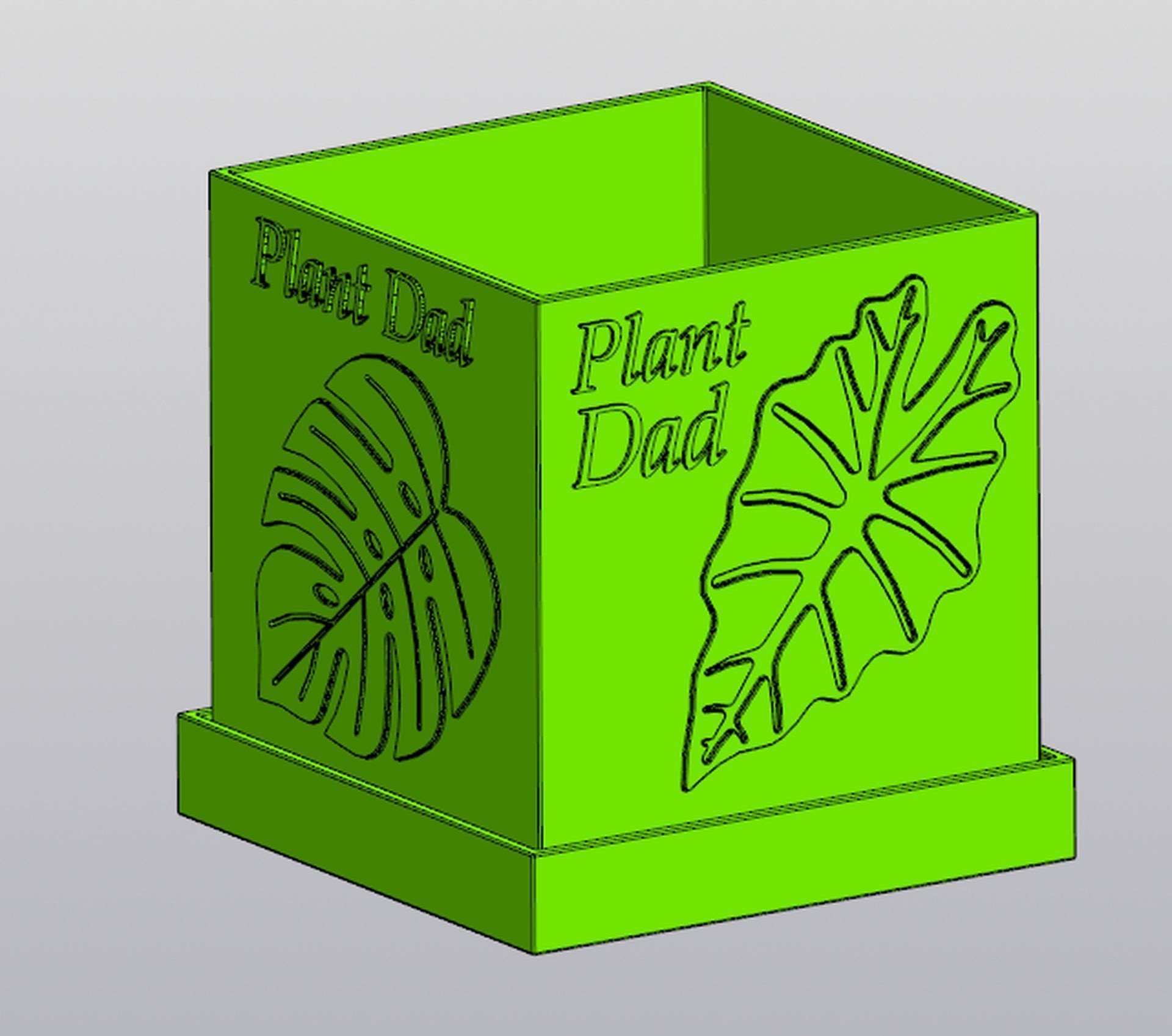 Plant Dad planter 3D model 3D printable | CGTrader