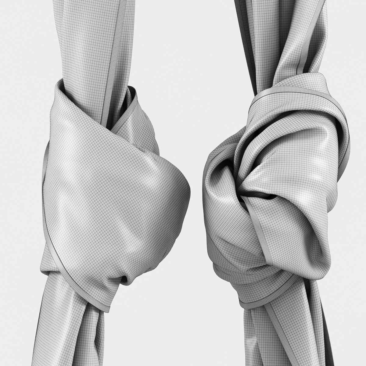Curtains KNOT 3D model | CGTrader