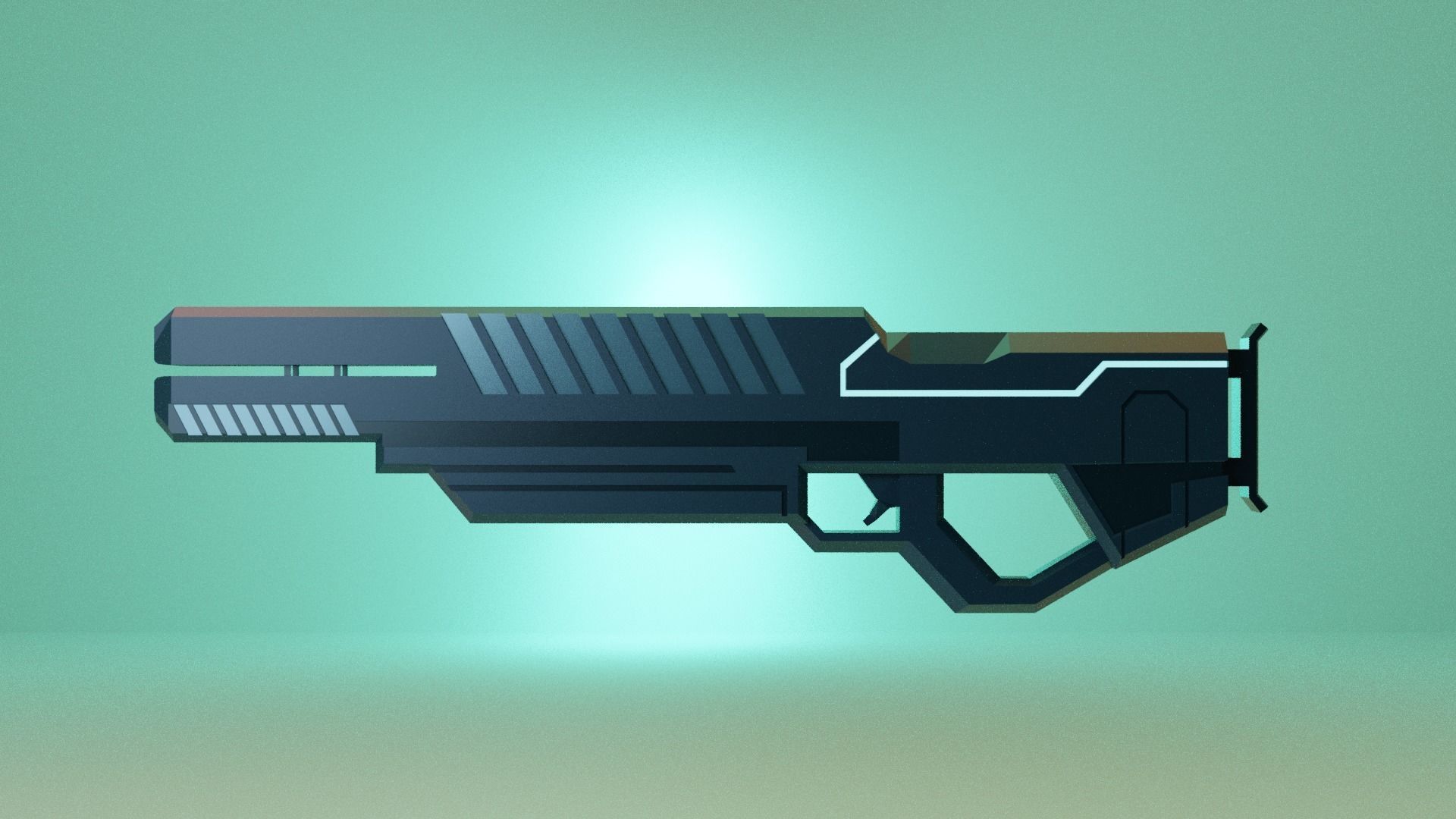 Sci-fi Gun free VR / AR / low-poly 3D model | CGTrader