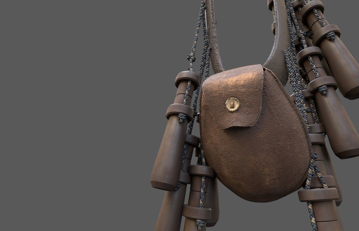 3D model Historic 16th century bandolier VR / AR / low-poly | CGTrader